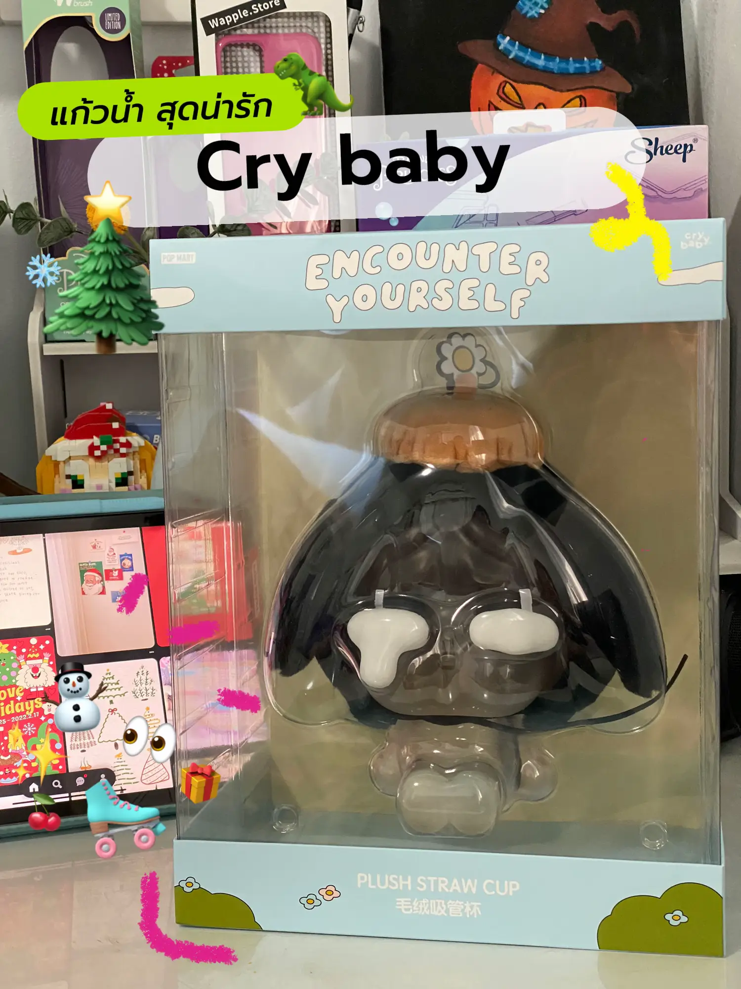 แก้วน้ำ สุดน่ารัก cry baby | แกลเลอรีที่โพสต์โดย annamwan | Lemon8