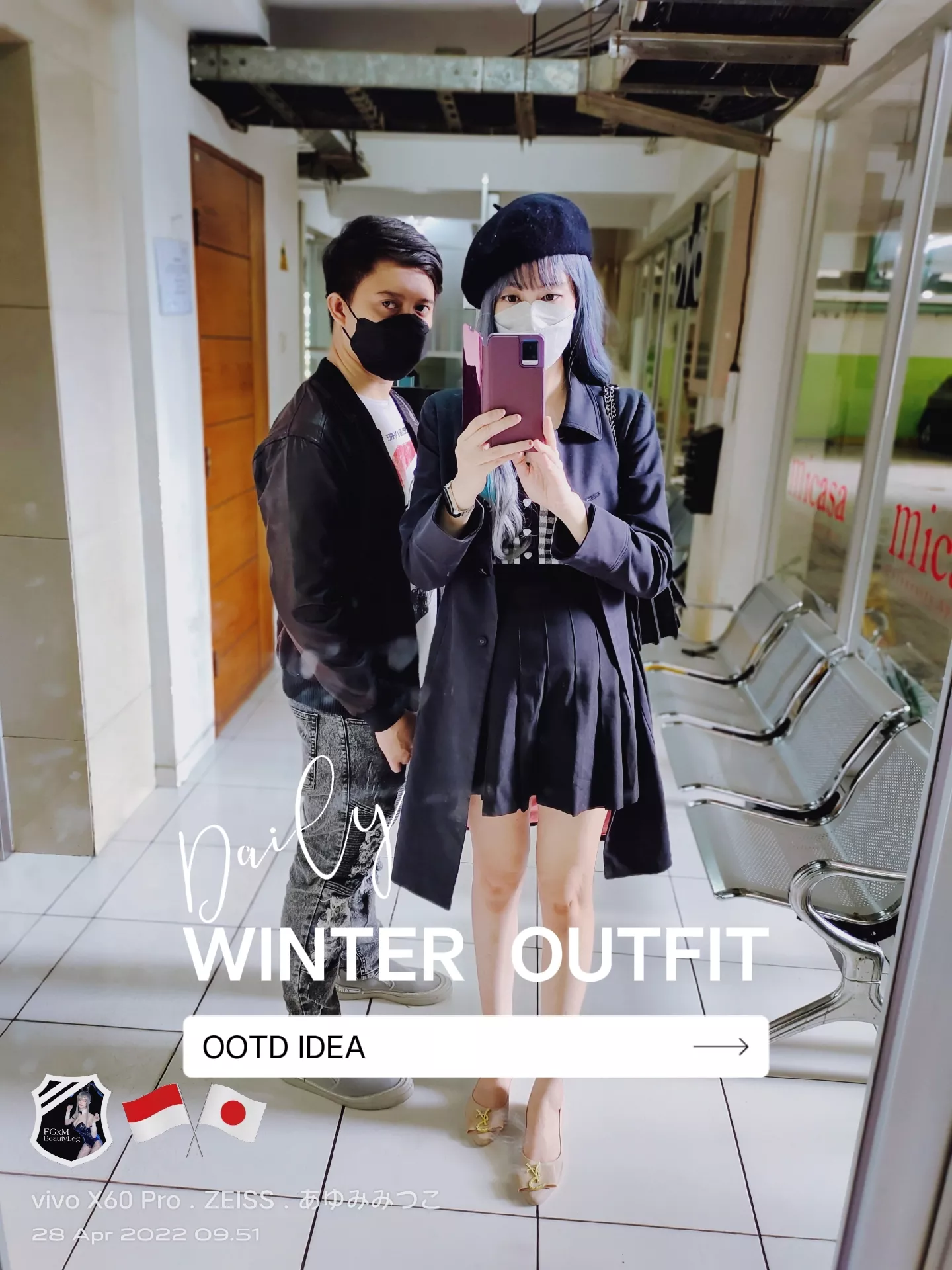 Ayumi 🇯🇵 with My Husband Reyhan 🇮🇩 Winter Fashion | Galeri diposting ...
