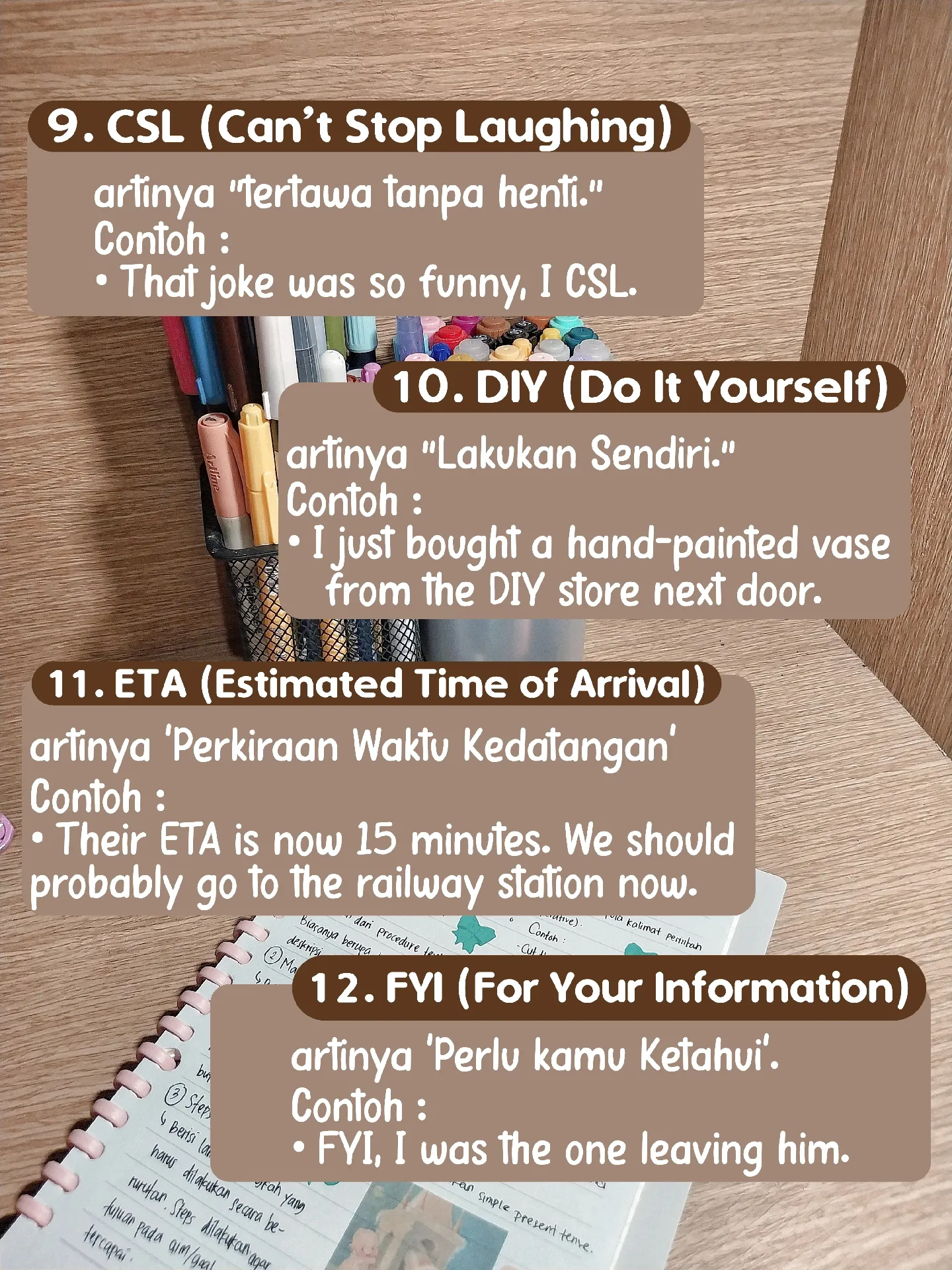 Singkatan Bahasa Inggris yang Wajib Kamu Tau | Galeri disiarkan oleh Study and Tips | Lemon8