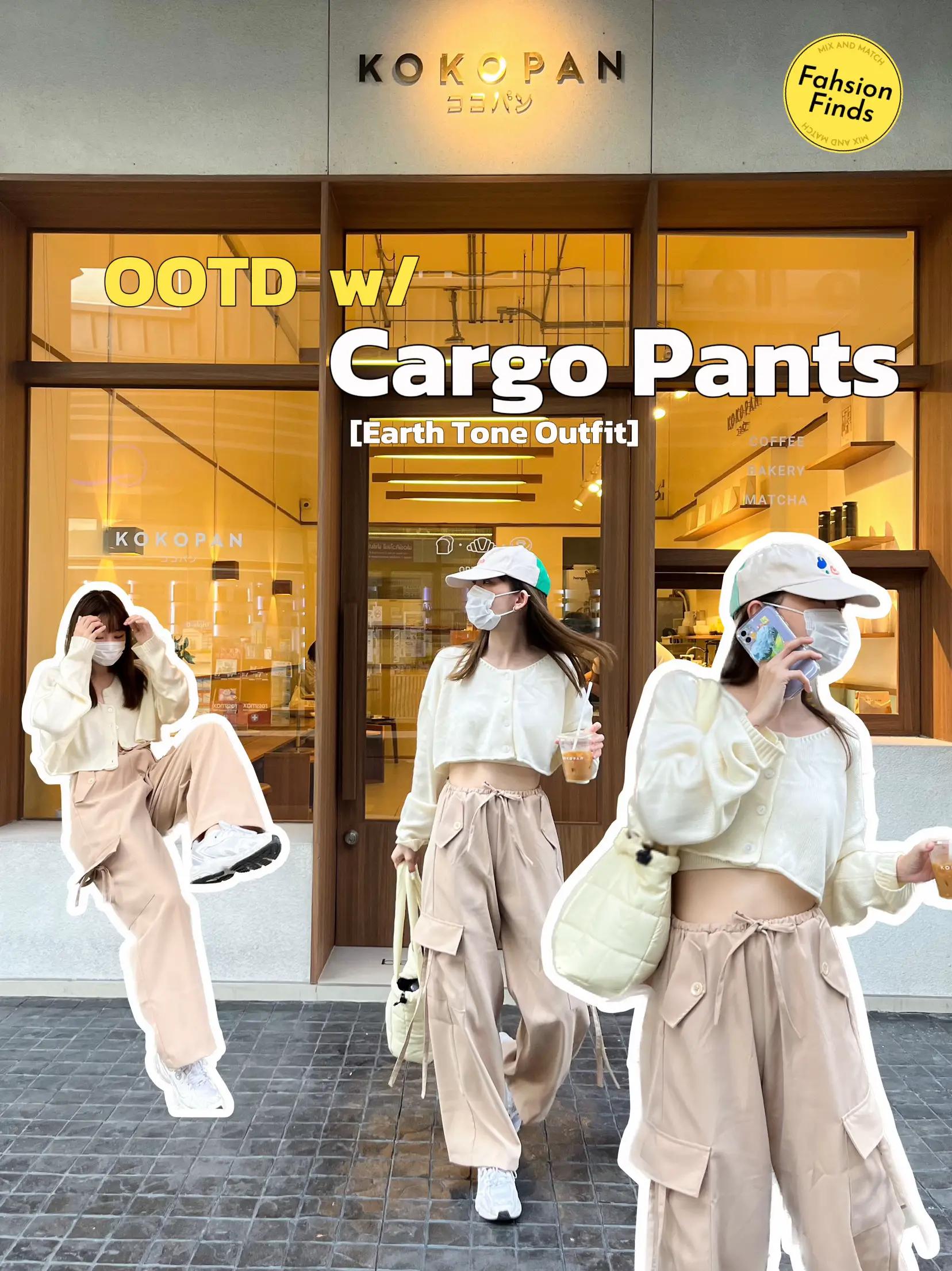 OoTD 🥜 w/ Cargo Pants ; earth tone🍂 | แกลเลอรีที่โพสต์โดย maigintomato🍅 | Lemon8