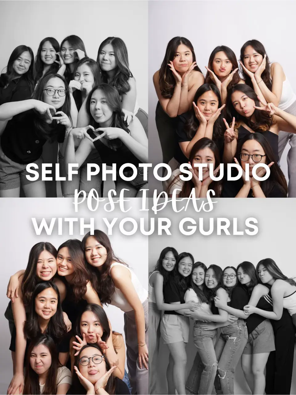 POSE IDEAS FOR GROUP PHOTOSHOOT🫶🏻 | Galeri diposting oleh Elizabeth Grace | Lemon8