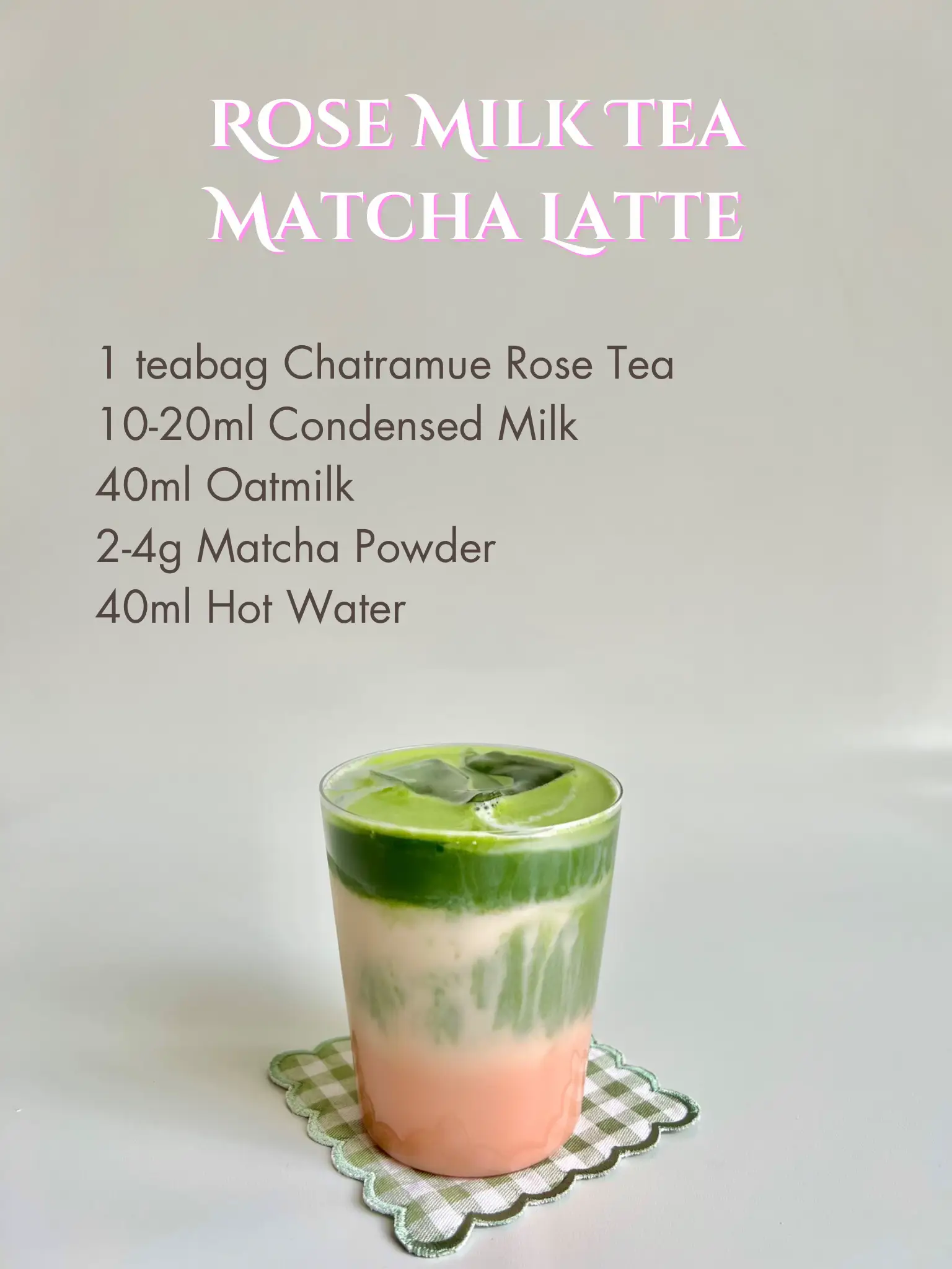 Rose Milk Tea Matcha Recipe with Chatramue🍵🌹 | Galeri diposting oleh ...