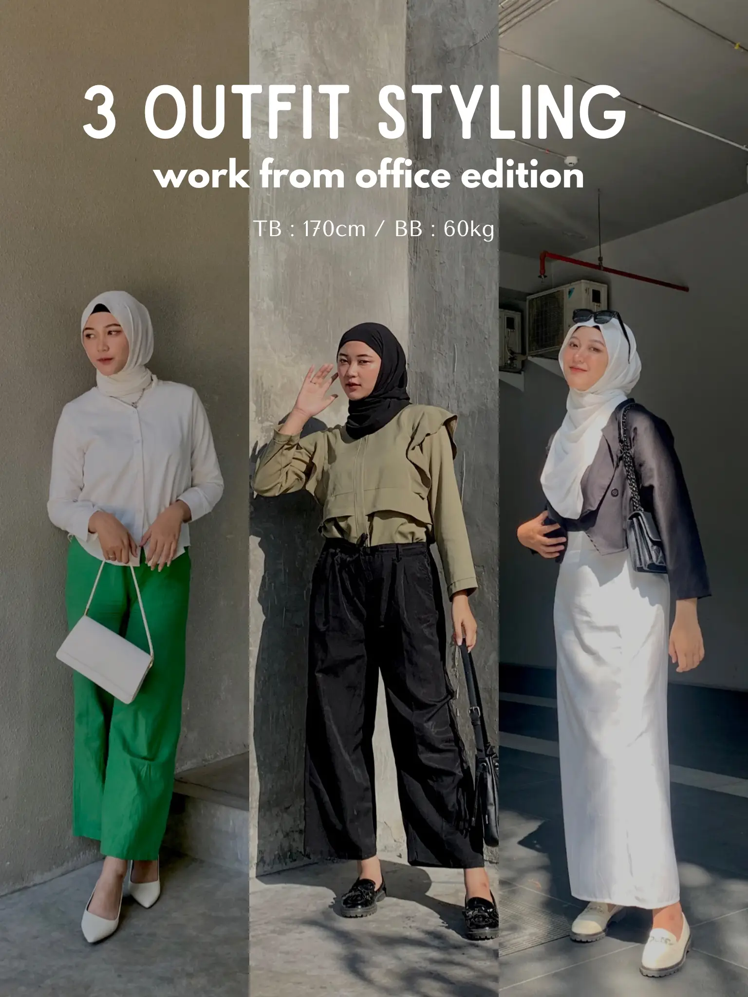 3 OUTFIT WORK FEOM OFFICE (easy to match) | Galeri diposting oleh denyaaky | Lemon8