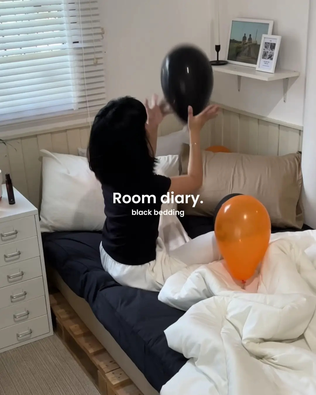 Room diary. เปลี่ยนที่นอนเป็นโทนดำให้ดูไม่ดาร์คเกินไป | วิดีโอที่ ...