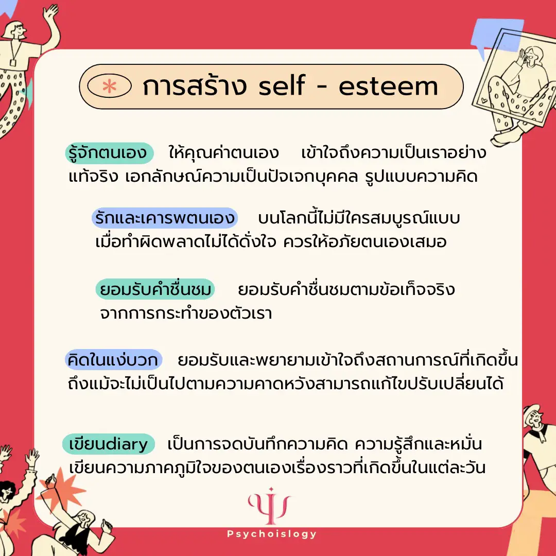 การสร้าง Self-Esteem ที่ดี | แกลเลอรีที่โพสต์โดย Psychoislogic💭 | Lemon8