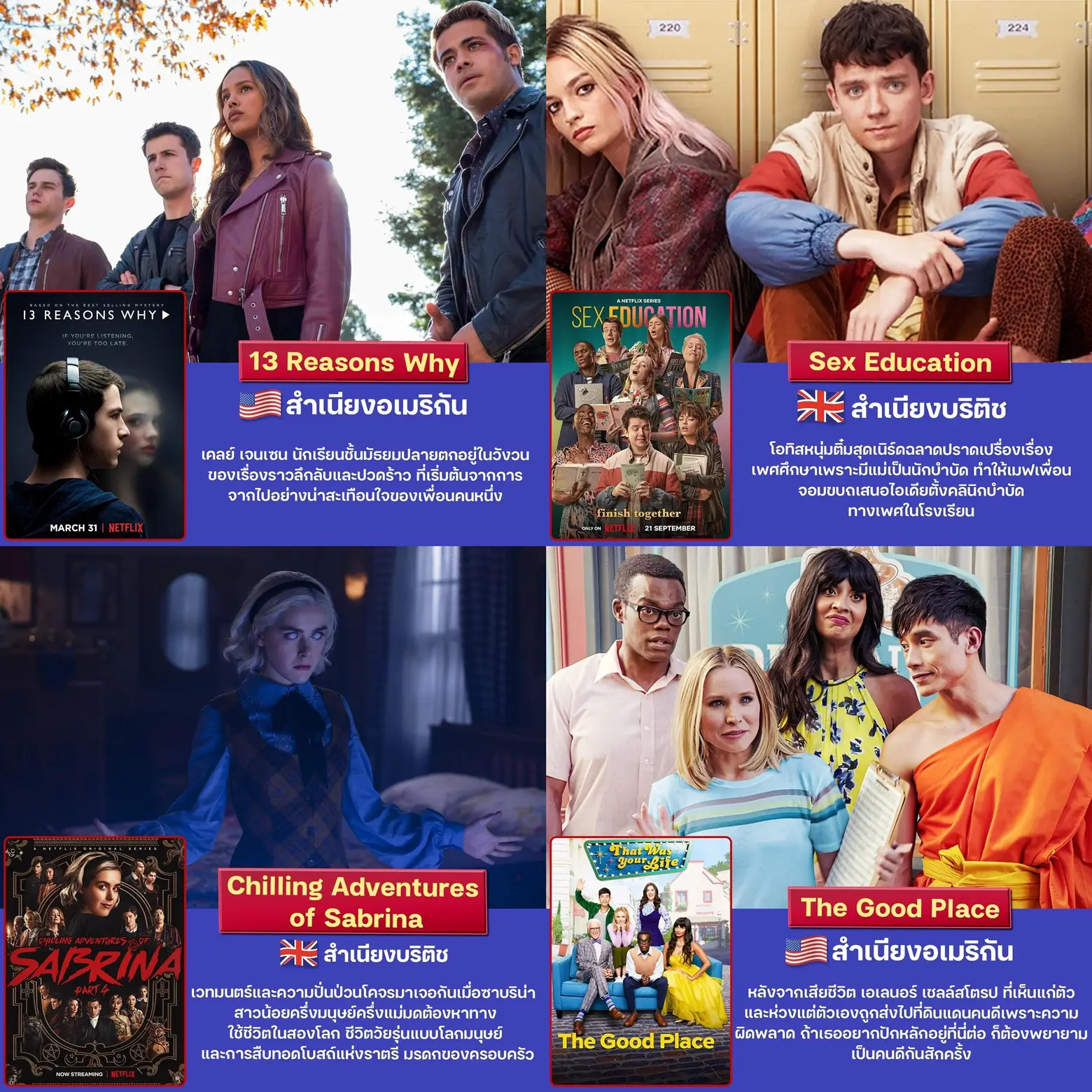 แจกลิสต์ซีรีส์ฝึกภาษาอังกฤษใน Netflix🎬 | แกลเลอรีที่โพสต์โดย Proxumer | Lemon8