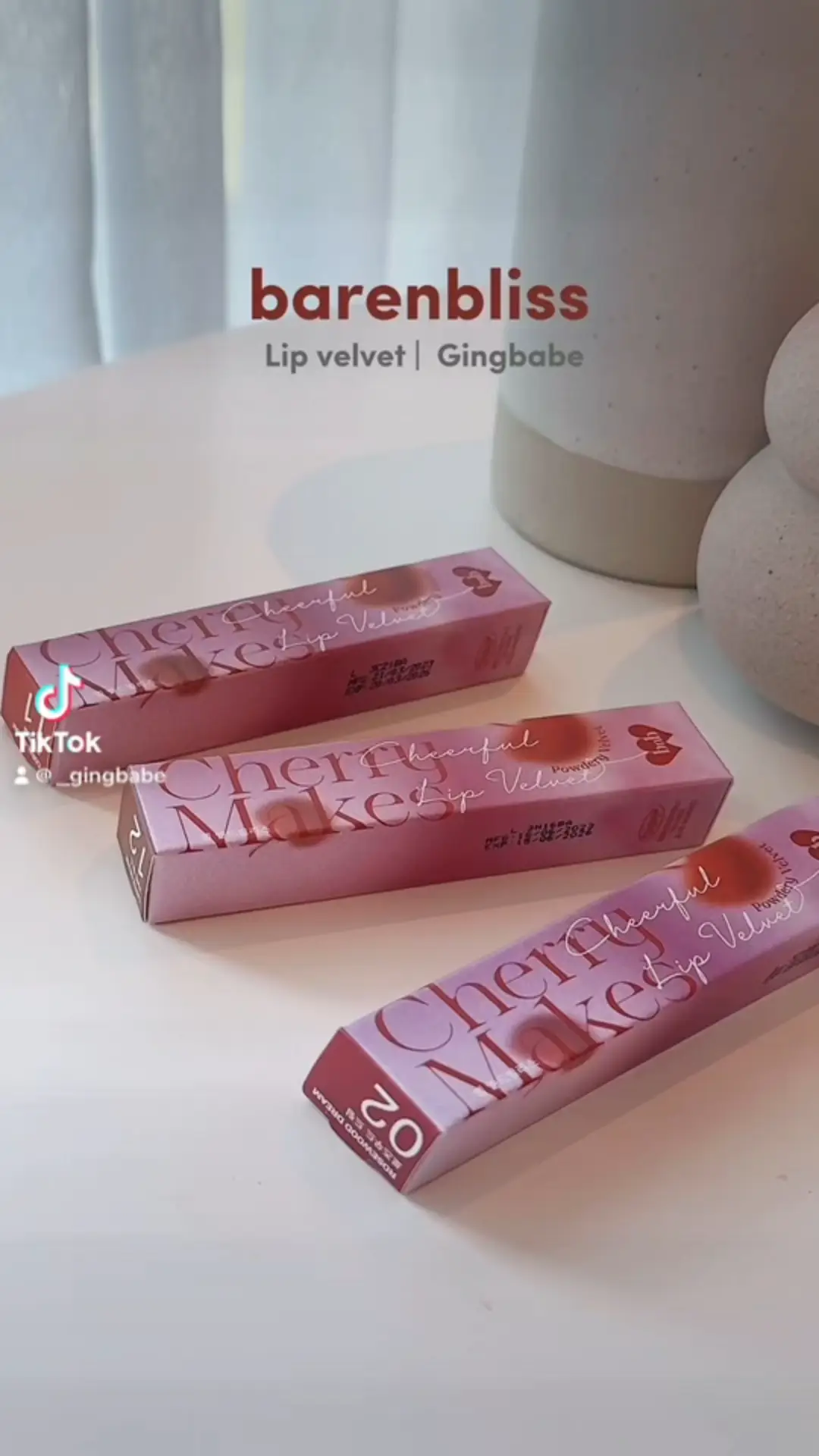 barenbliss Lip velvet สีแน่นติดทน กลบปากดำมิด | วิดีโอที่เผยแพร่โดย Gingbabe | Lemon8
