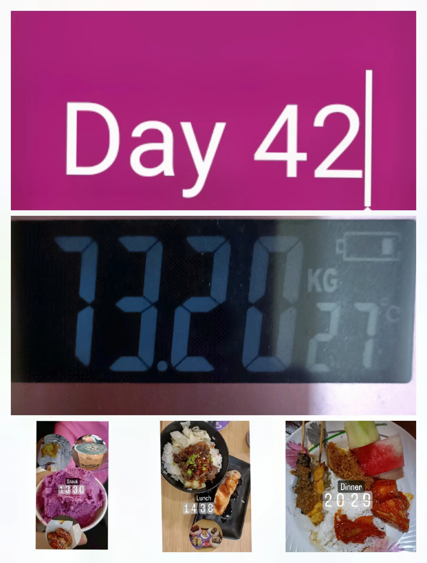 Day 42 : Total 1784Kcal. (28.08.23) | Galeri disiarkan oleh jira | Lemon8