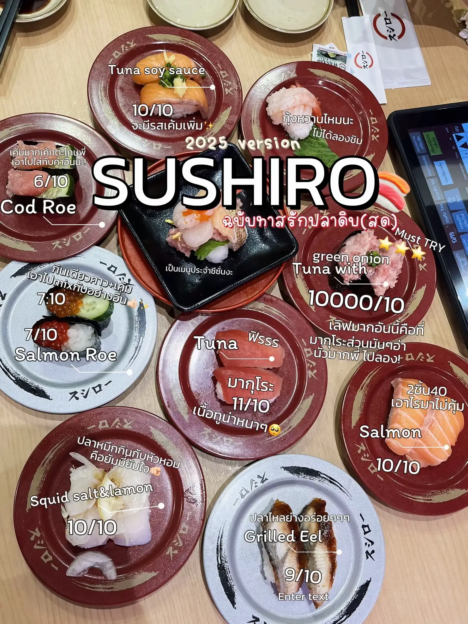 กิน Sushiro คนเดียวหมดกี่บาท ถึงอิ่ม | แกลเลอรีที่โพสต์โดย guneweenz 🦋 | Lemon8