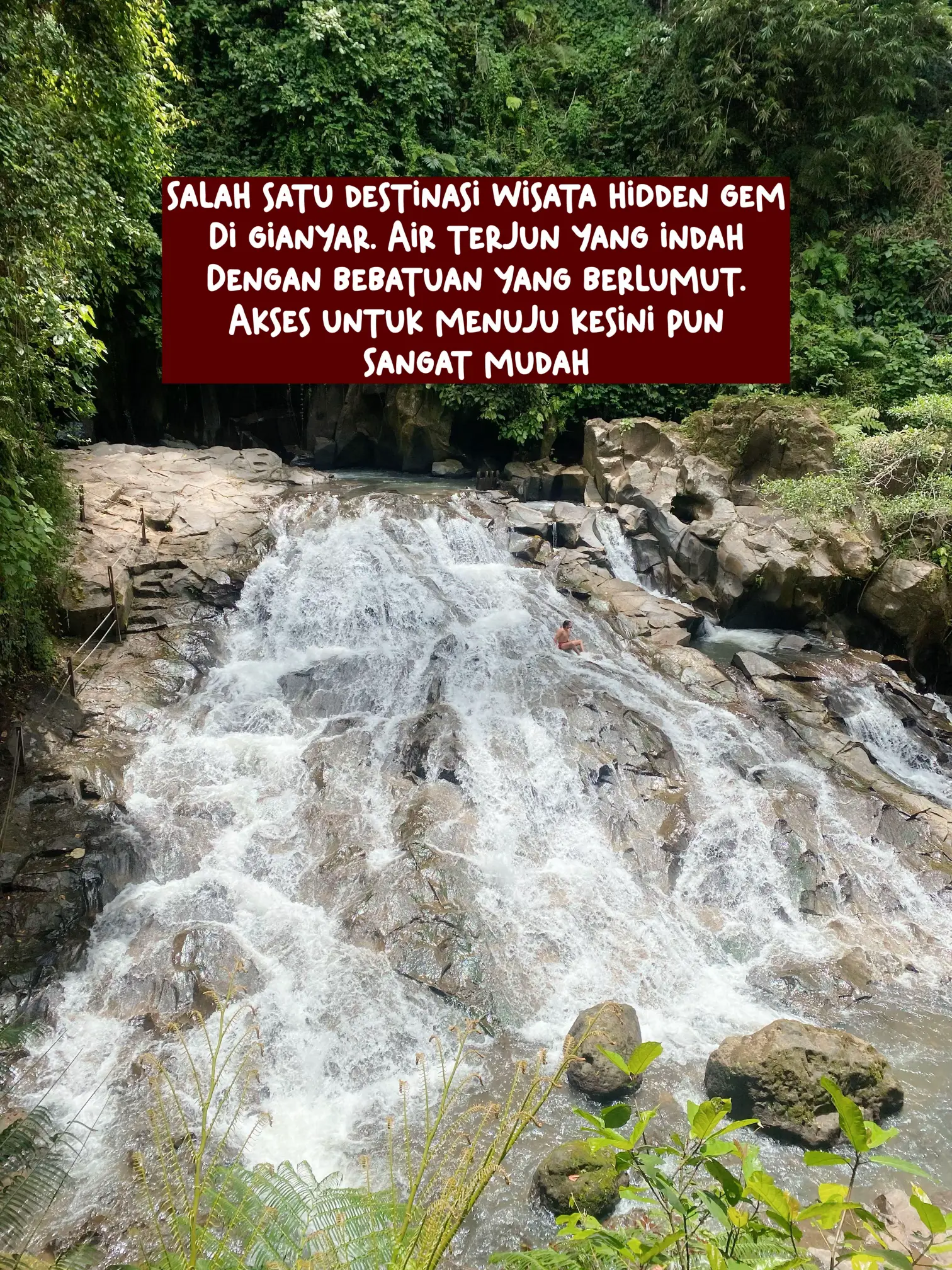 Explore Goa Rang Reng Waterfall Bali | Galeri diposting oleh nesyaadenisaa | Lemon8