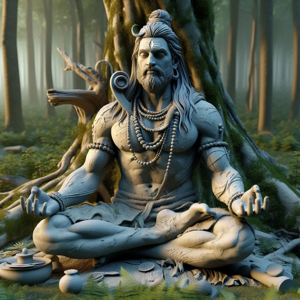 🕉 Lord Shiva with a beard sits in meditation 🙏🏻 | แกลเลอรีที่โพสต์โดย ...