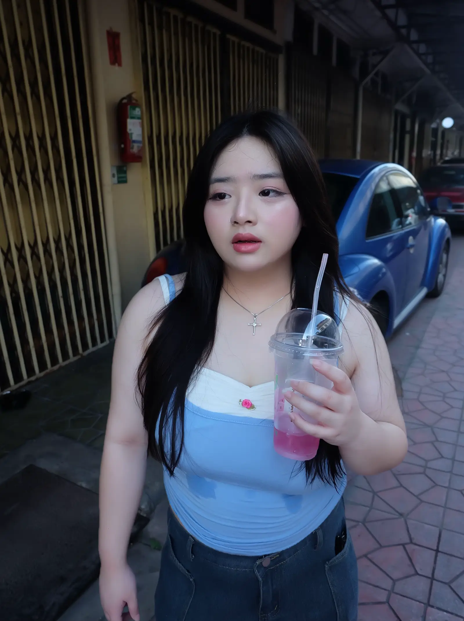 #OOTD สาวอวบ Chubby Girl🩵 | แกลเลอรีที่โพสต์โดย Littlep | Lemon8