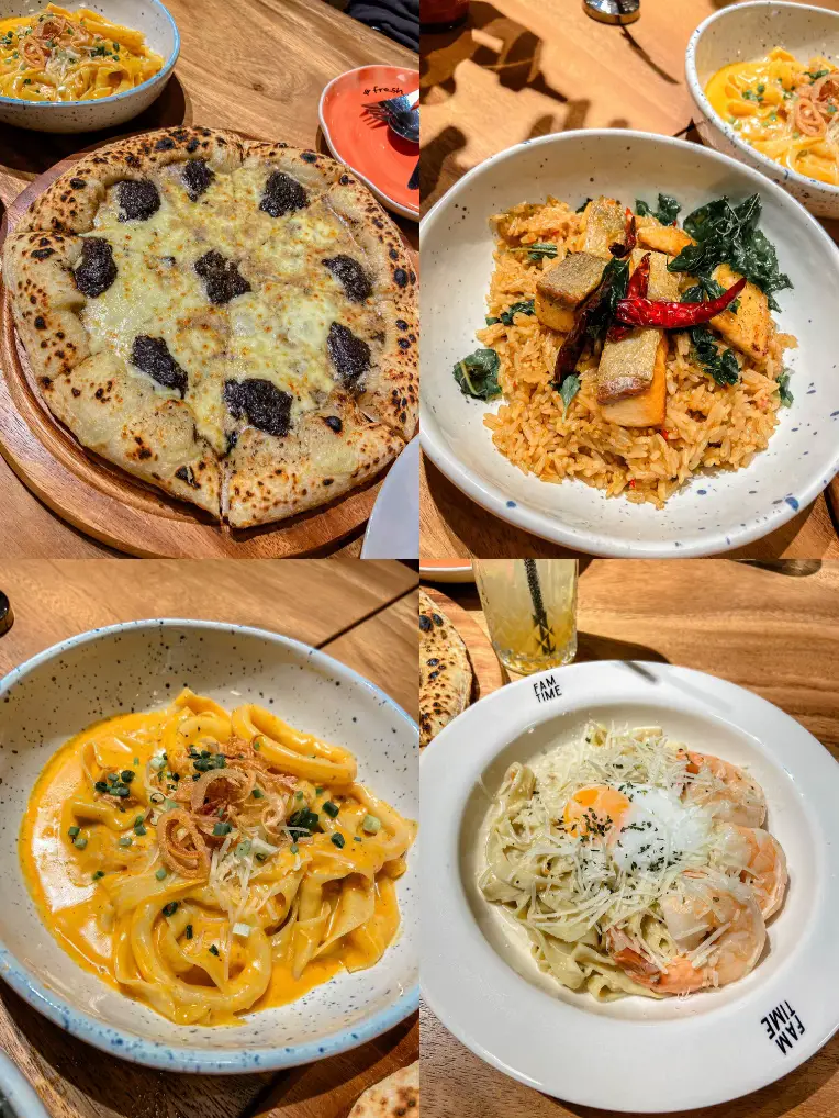 🍕🍝FAM TiME พิซซ่าและพาสต้าร้านโปรด⭐️ | แกลเลอรีที่โพสต์โดย pangz | แป้ง 𐙚 | Lemon8