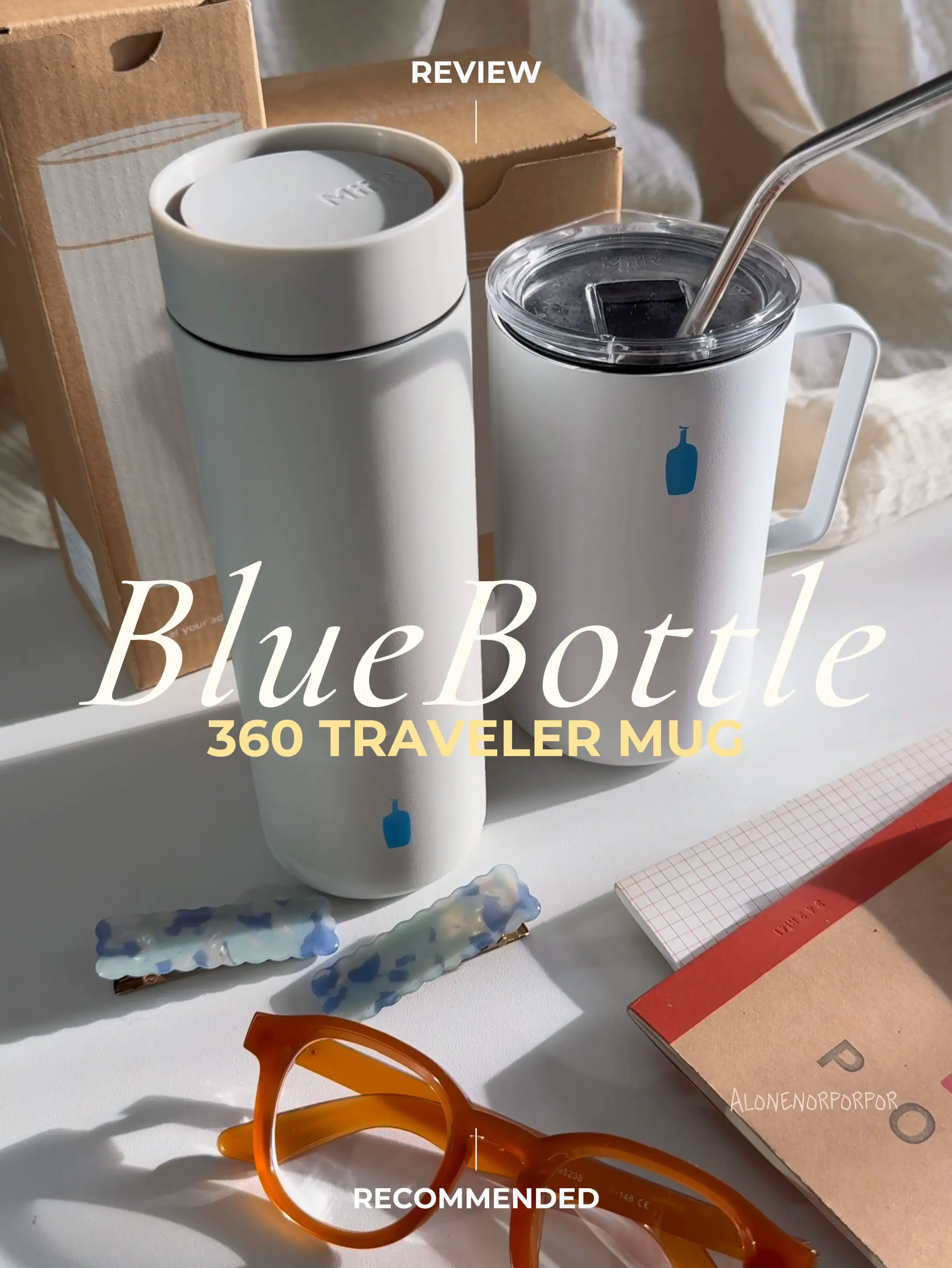 รีวิวแก้วแบรนด์โปรด Blue Bottle🧊🥛 | วิดีโอที่เผยแพร่โดย POND'🍞 | Lemon8