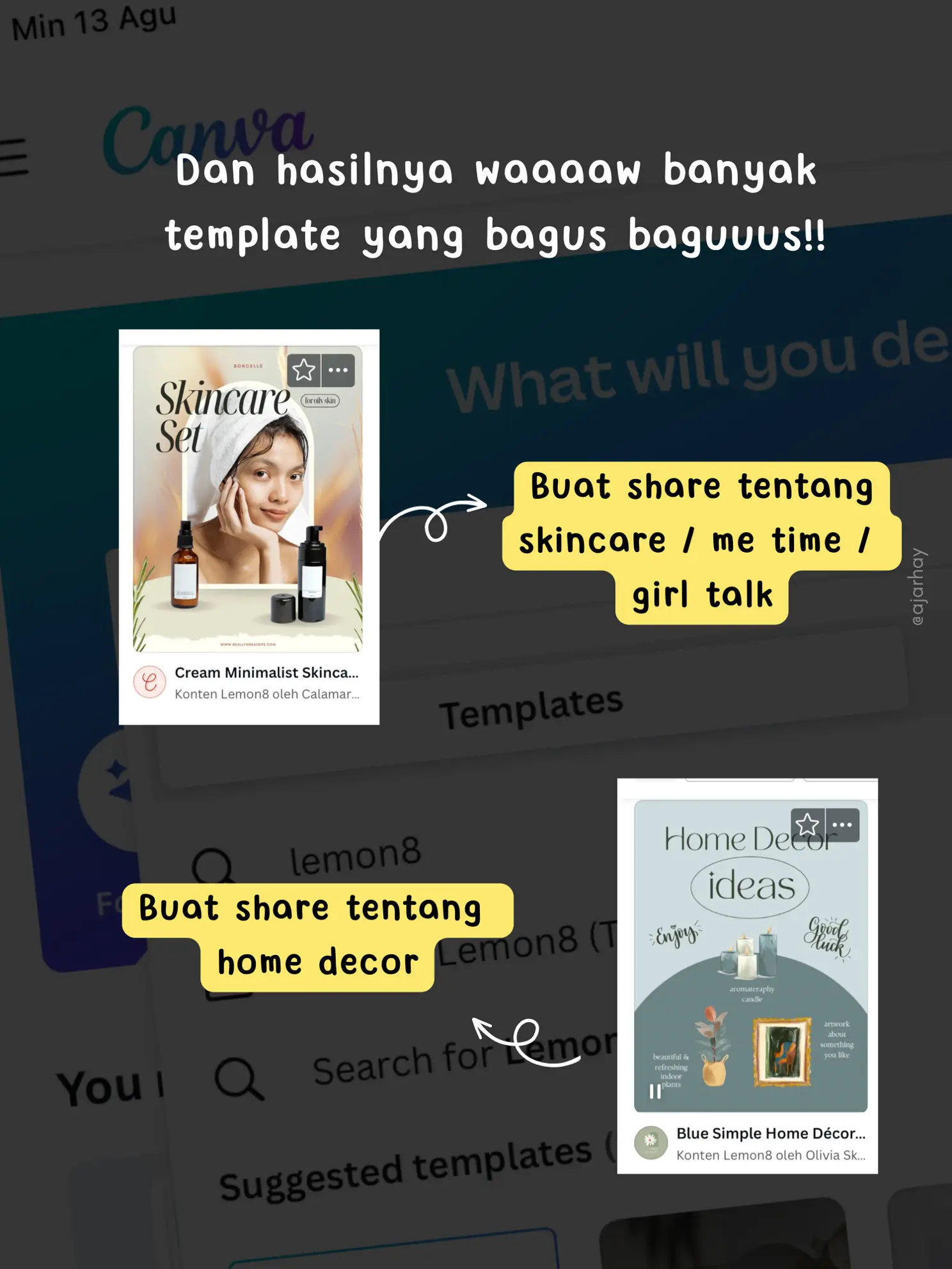 Template Lemon8 ternyata ada di Canva😍🫰 | Galeri diposting oleh Ajar Hayu | Lemon8