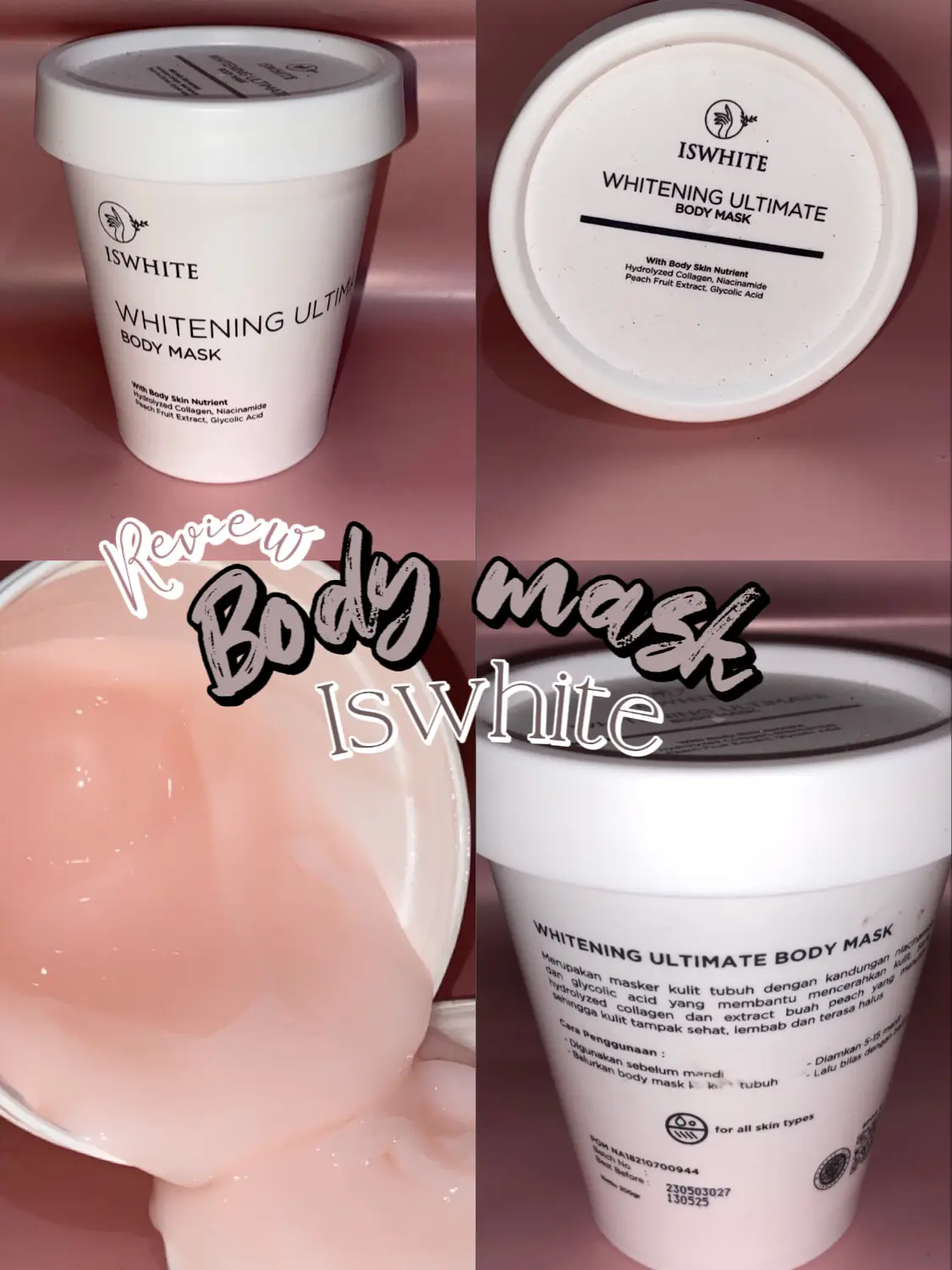 Review Whitening Ultimate Body mask ISWHITE | Galeri diposting oleh ...