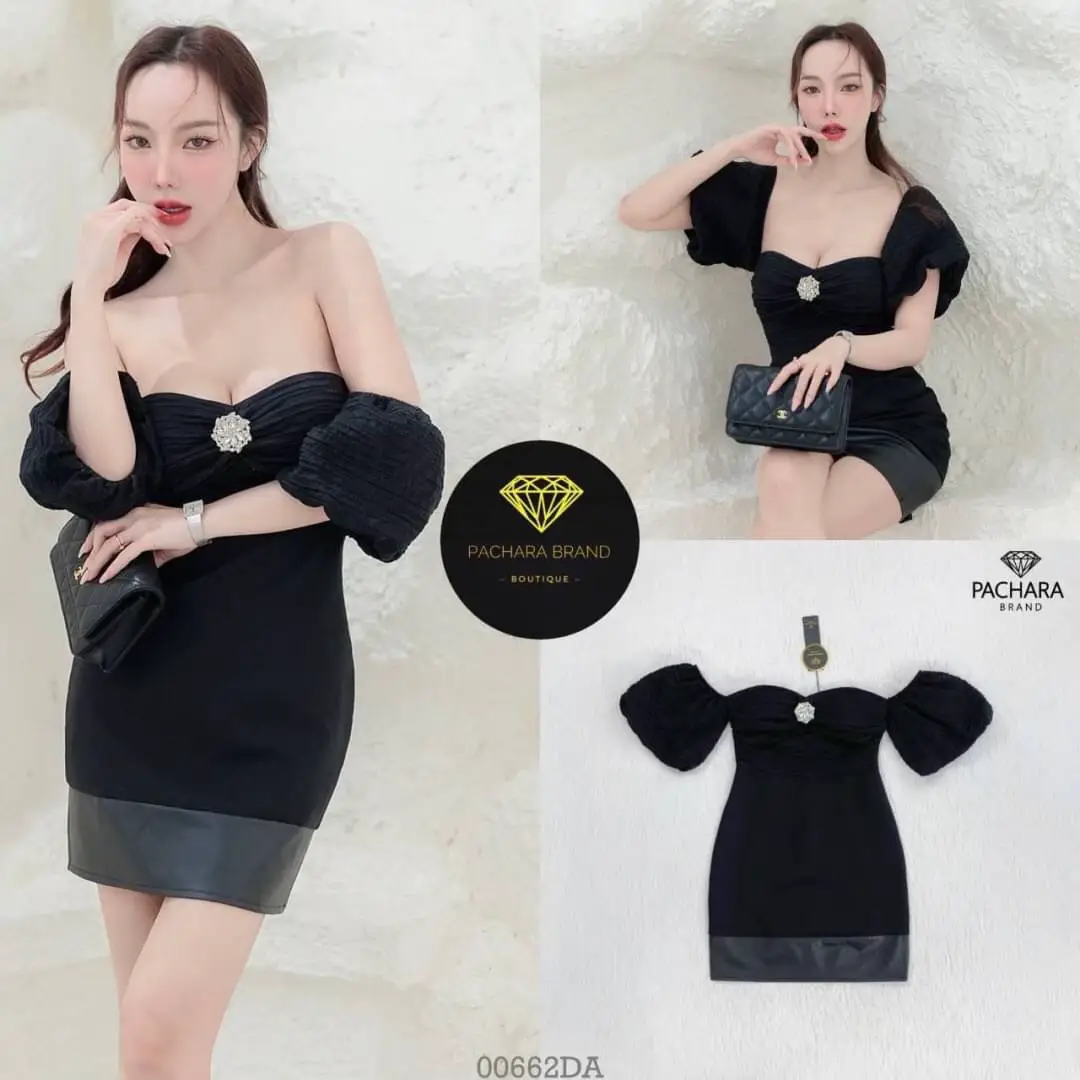 เดรสสั้นทรงเกาะอกแขนตุ๊กตา | Gallery posted by Koy Kanokkan | Lemon8