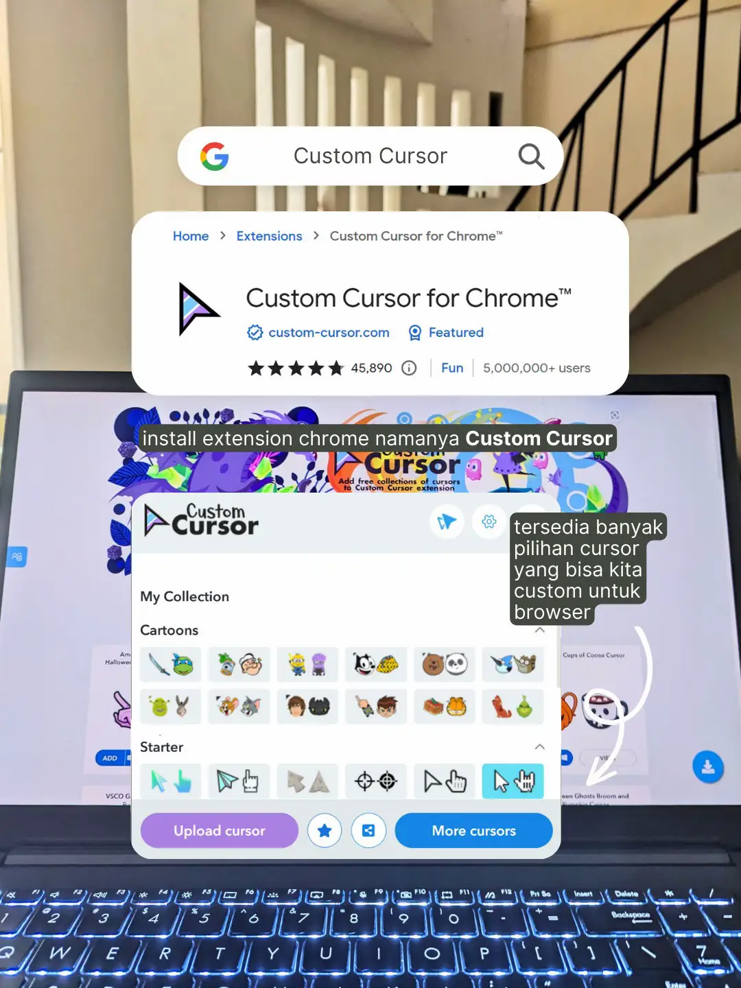 CARA CUSTOM KURSOR UNTUK BROWSER | Galeri disiarkan oleh Lizzy | Lemon8