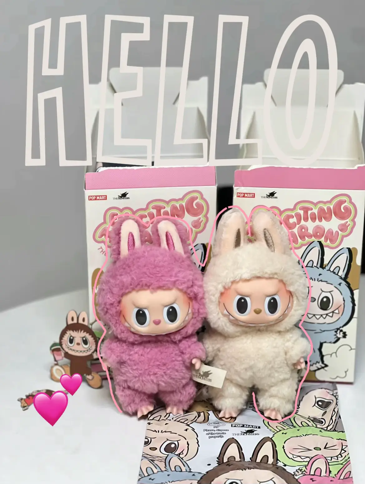 Labubu 🩷🤍 ใครชอบสีไหนกันบ้างค๊าาาา | แกลเลอรีที่โพสต์โดย Jaja.AVe | Lemon8