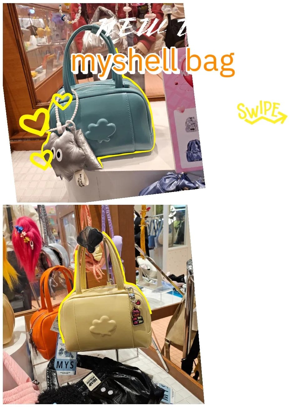 myshell bag กระเป๋าสุดน่ารักจาก เกาหลี🇰🇷 ️ | แกลเลอรีที่โพสต์โดย ซอมบี้ วอคเกอร์ | Lemon8