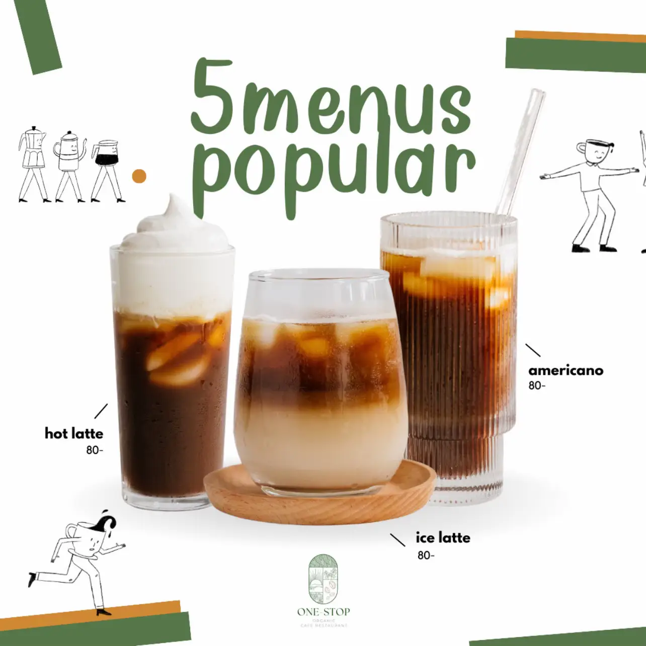 5 menus, Popular selling in One-Stop café☕️🥛 | แกลเลอรีที่โพสต์โดย One ...