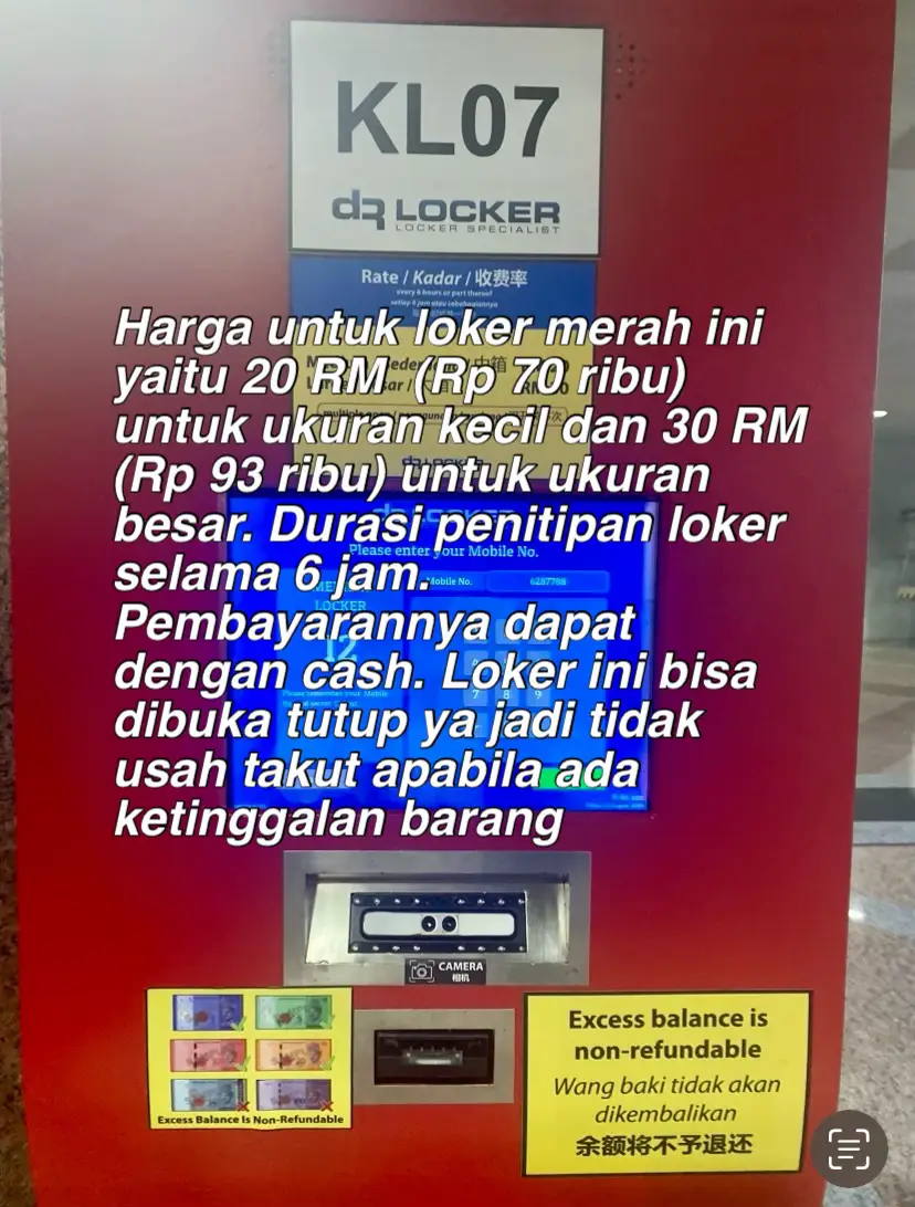 Titip barang di Locker Kuala Lumpur | Galeri diposting oleh Muthe | Lemon8