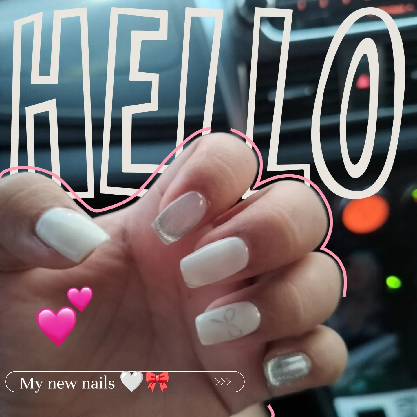 เล็บใหม่ของฉัน!! #เล็บสีขาว🤍 | แกลเลอรีที่โพสต์โดย ญานิ💜 | Lemon8