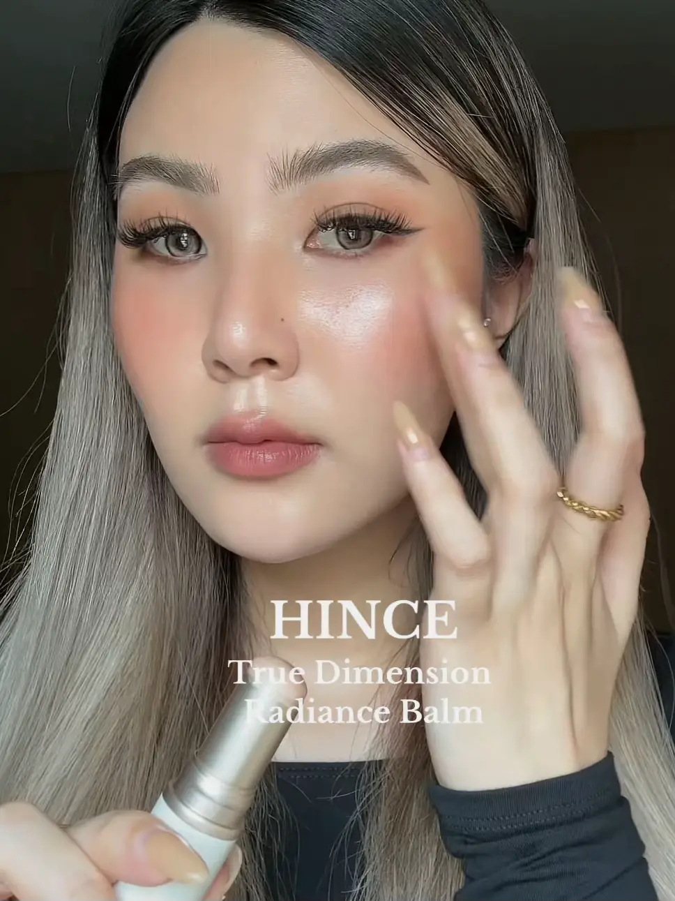HINCE Balm Highlight หน้าโกลว์ฉ่ำ | วิดีโอที่เผยแพร่โดย poppapnd | Lemon8