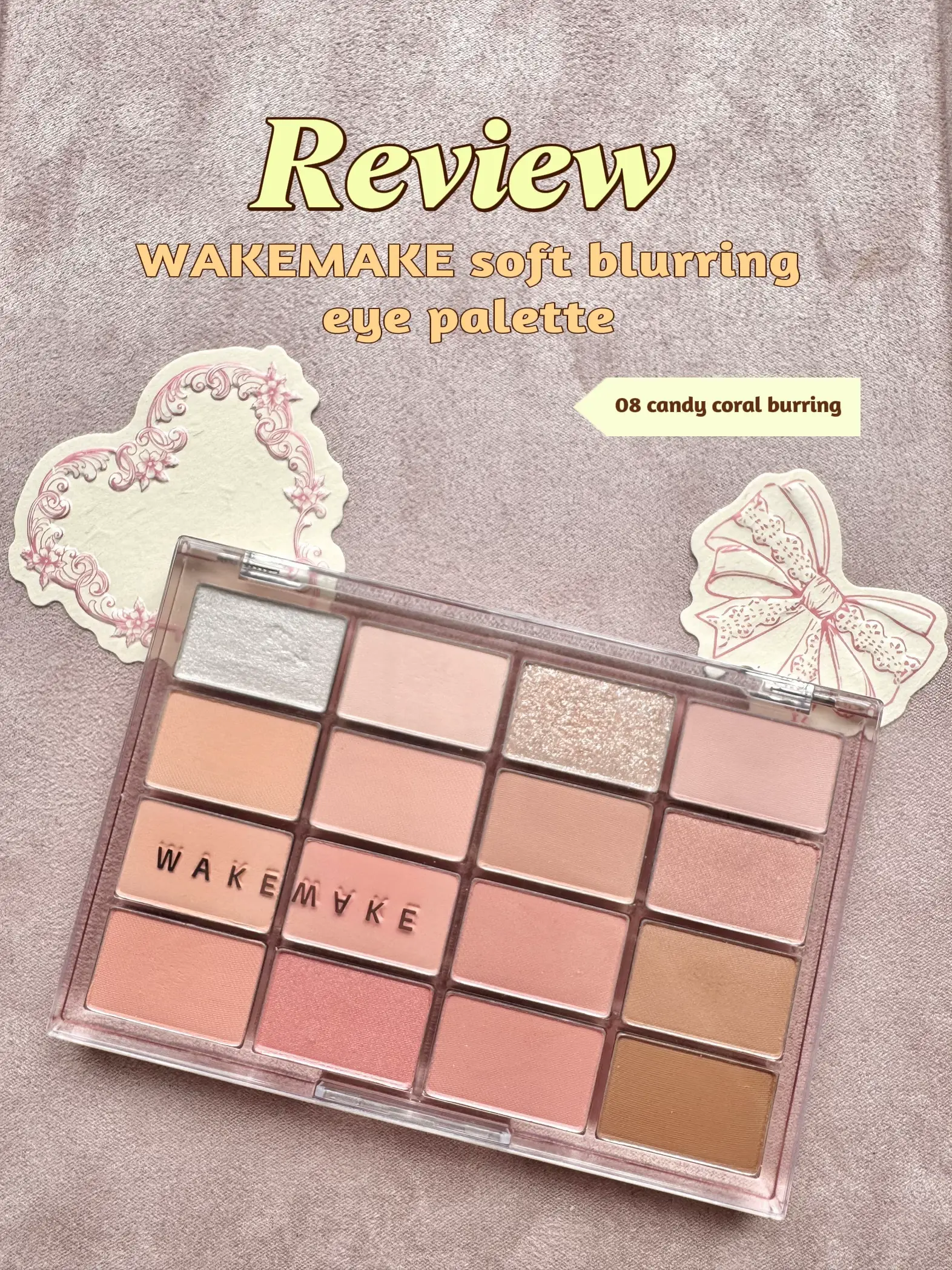 WAKEMAKE soft burring eye palette 🍑 | แกลเลอรีที่โพสต์โดย Pepimep | Lemon8