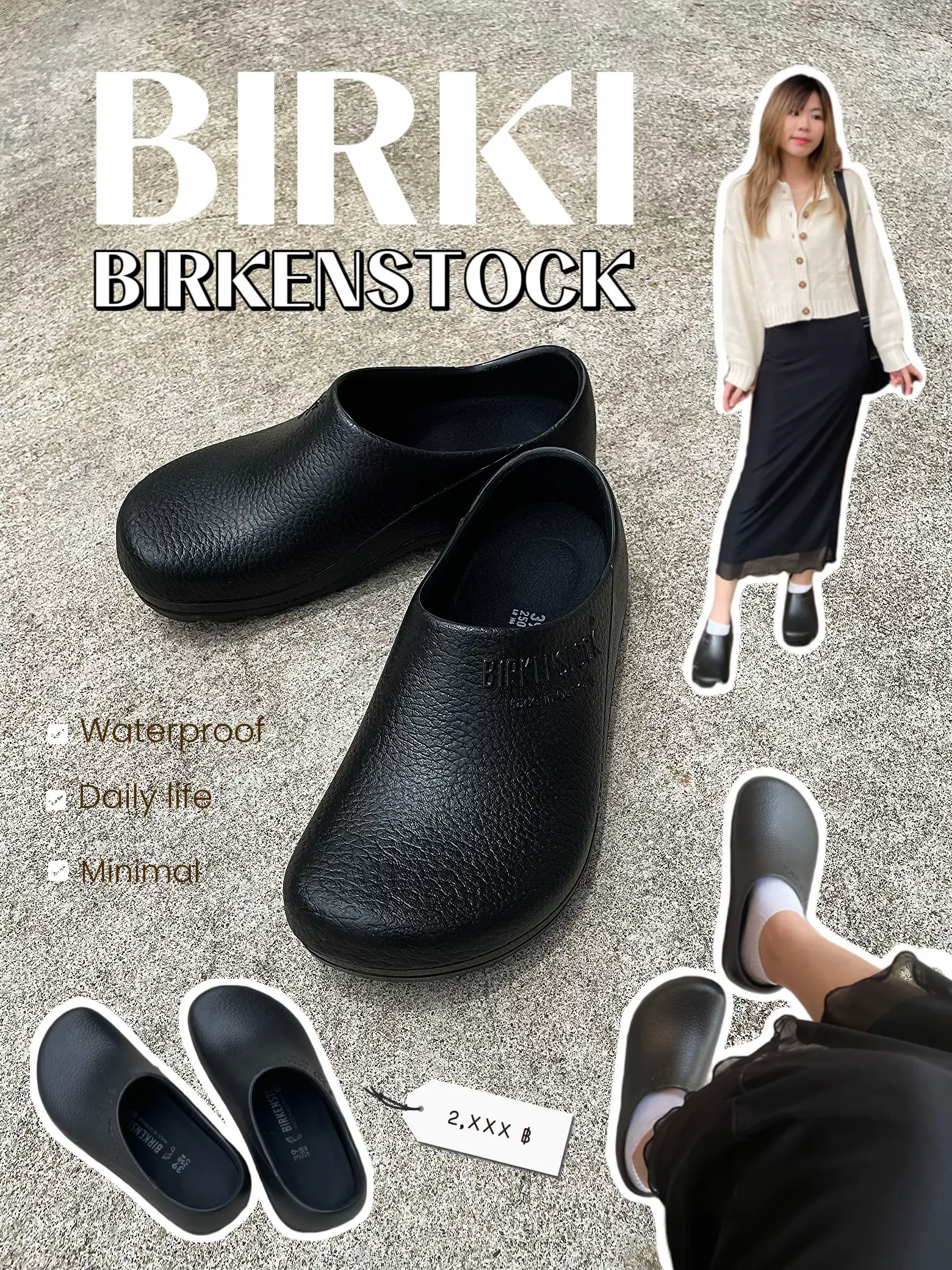 BIRKENSTOCK (BIRKI) รองเท้าแตะหนัง minimal กันน้ำ | แกลเลอรีที่โพสต์โดย ...