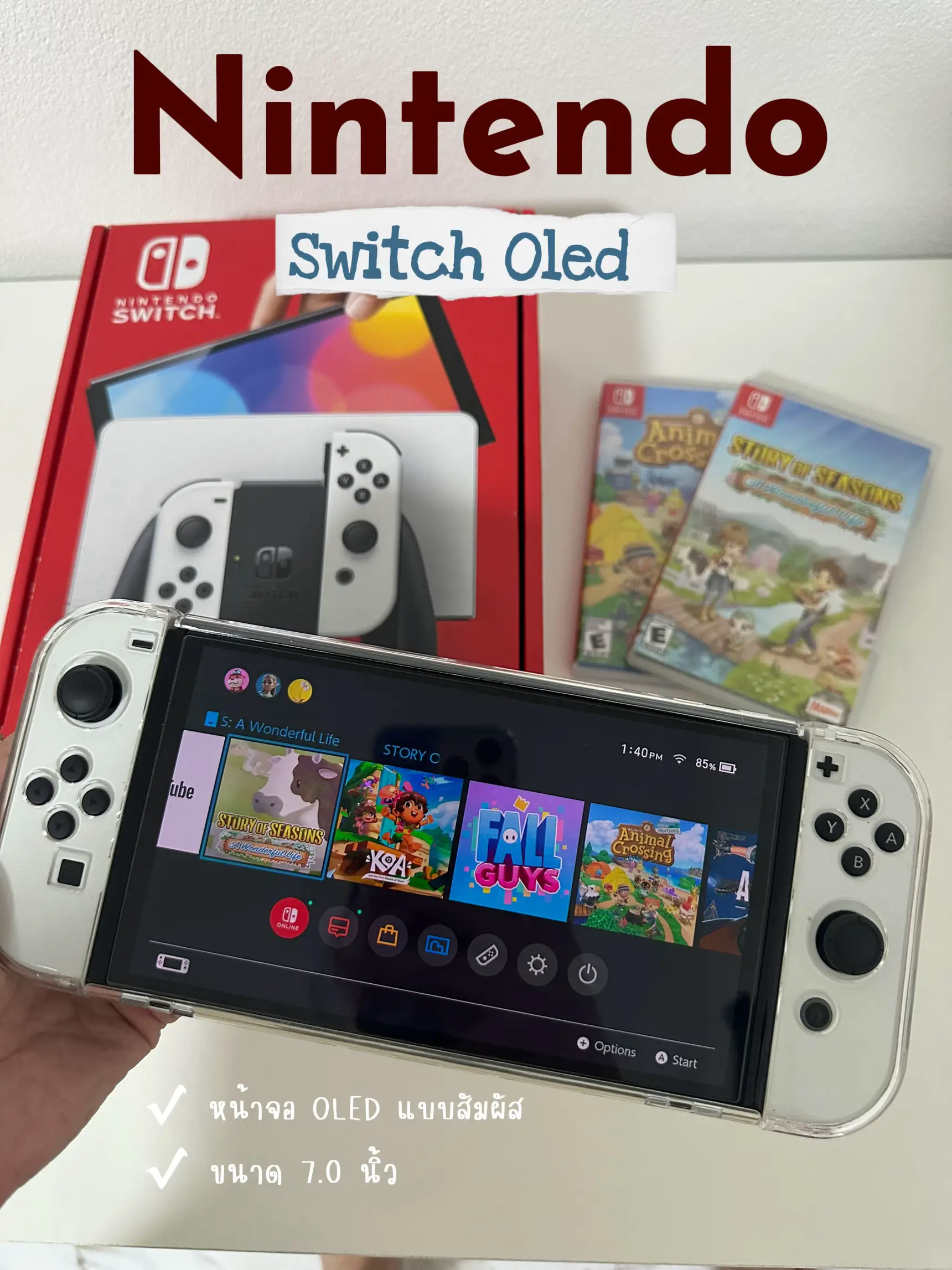 เครื่องเล่นเกม Nintendo Switch Oled | แกลเลอรีที่โพสต์โดย Mimook | Lemon8