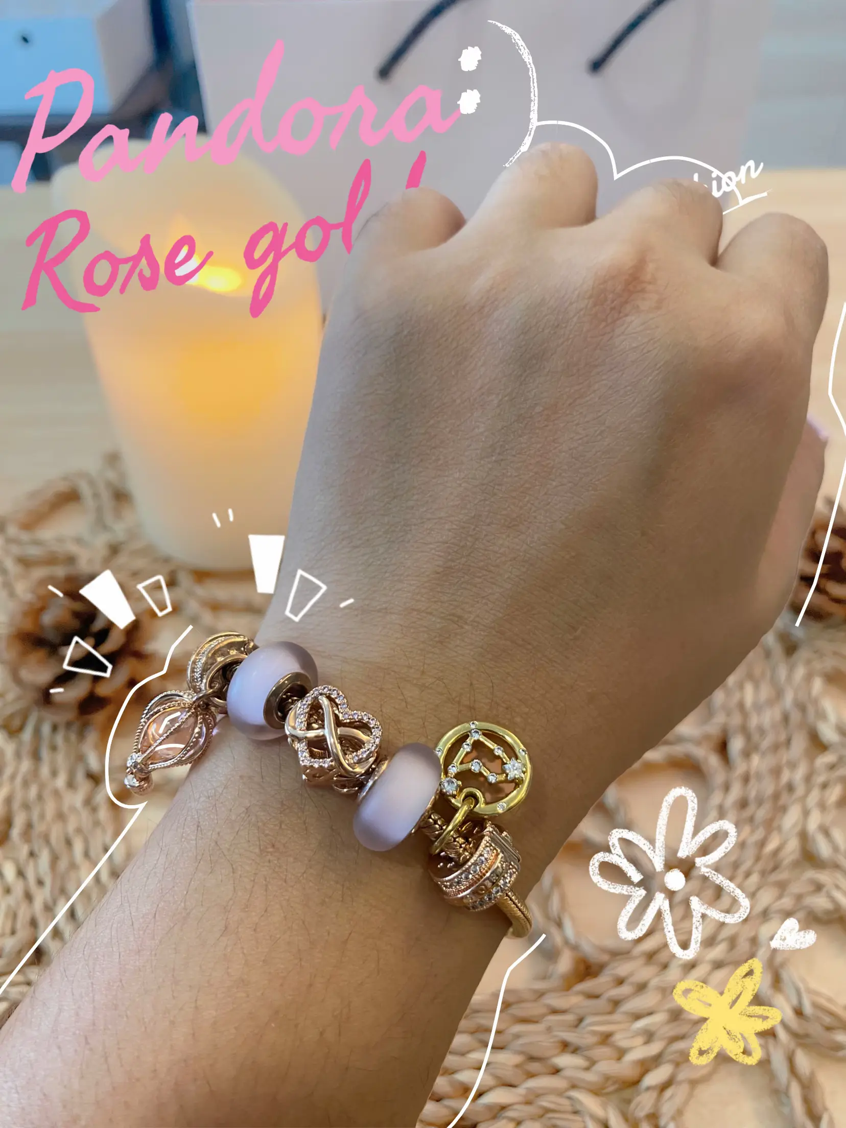 Pandora rose gold 🌹 🥀 | แกลเลอรีที่โพสต์โดย Mookki’s home | Lemon8