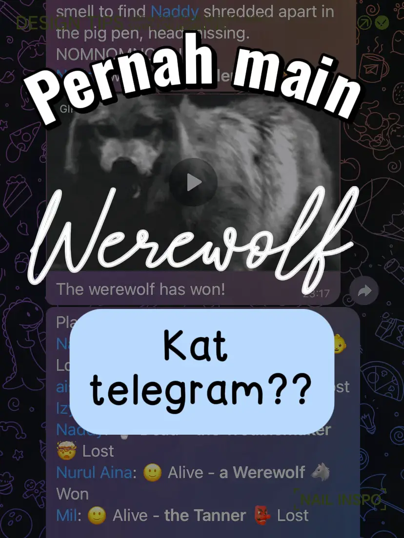 Boleh main werewolf kat telegram🍋 | Galeri disiarkan oleh Ze ty | Lemon8