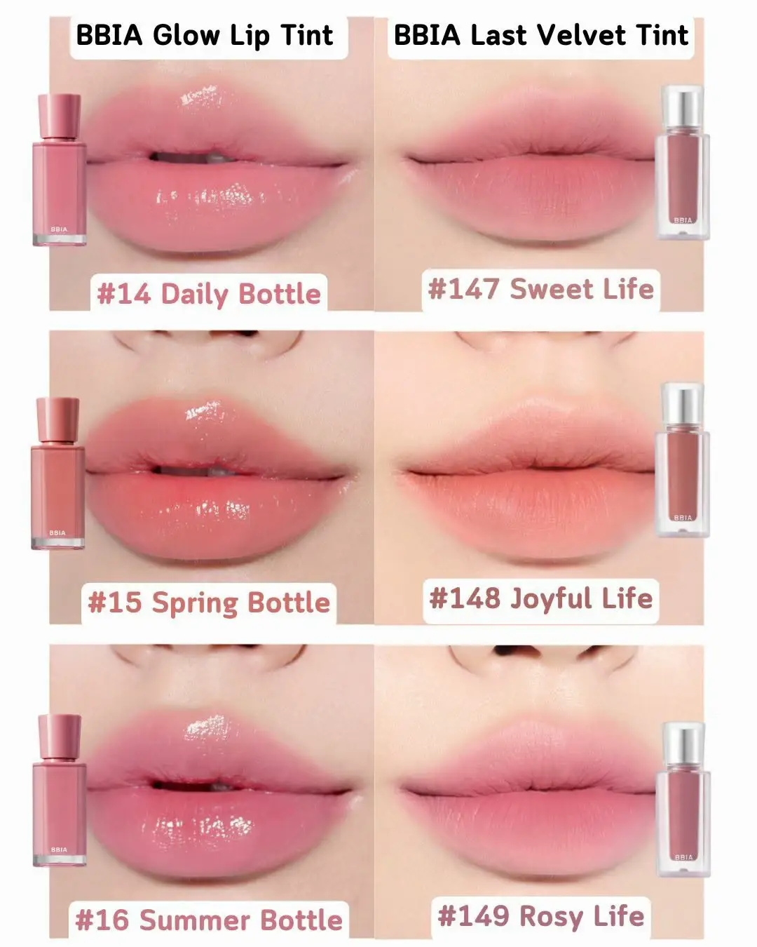 BBIA Glow Lip Tint & BBIA Last Velvet Tint꒱ ⁣ | แกลเลอรีที่โพสต์โดย Kimhanshops | Lemon8