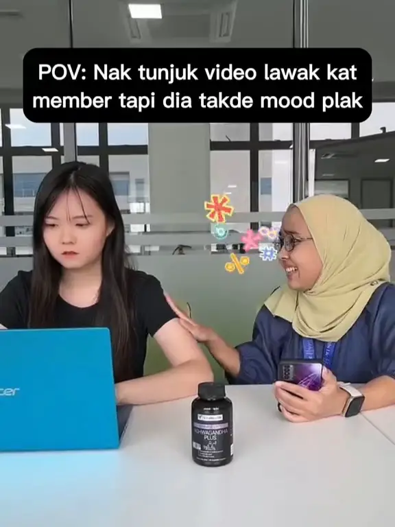Nak tunjuk video lawak kt member tp dia takde mood | Video diterbitkan oleh VitaHealth | Lemon8