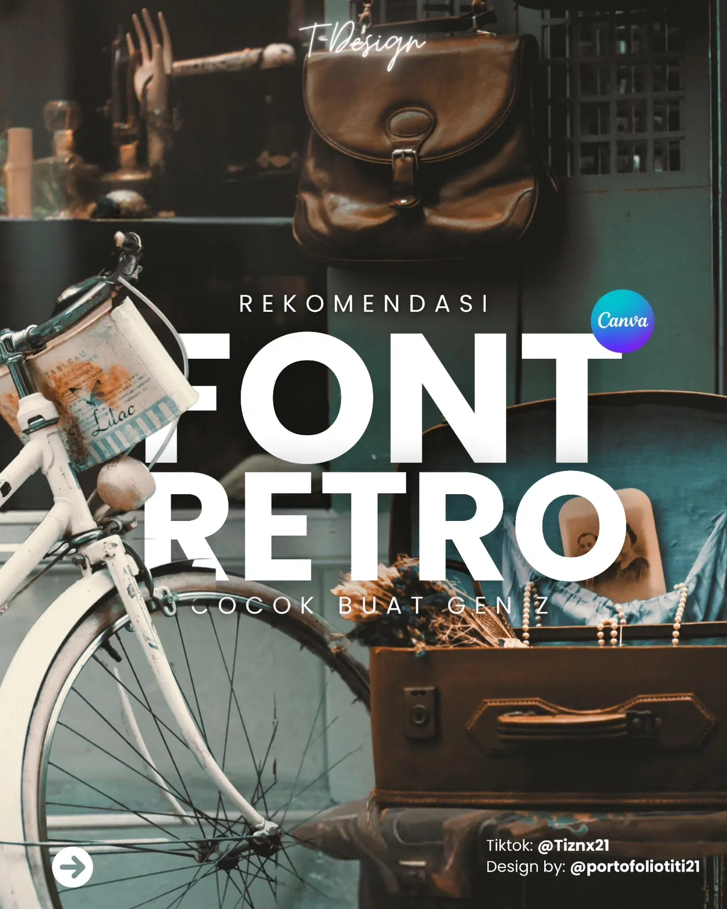 Rekomendasi font retro vintage di canva | แกลเลอรีที่โพสต์โดย Fikri Ma ...