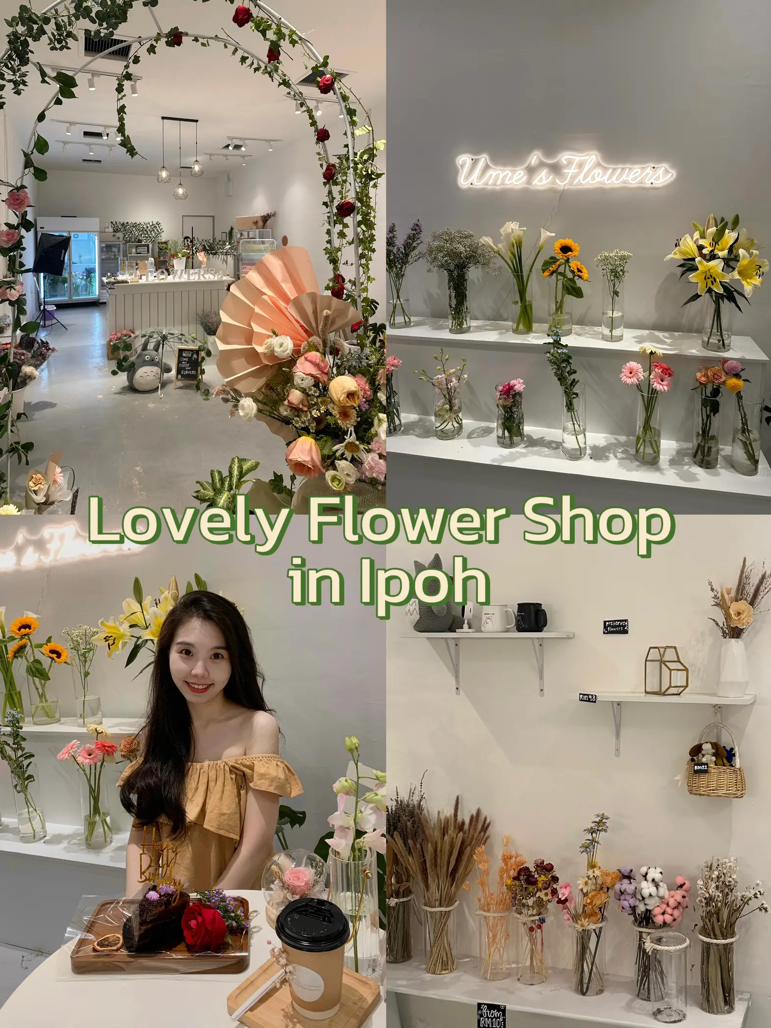 Flower Shop with Flower Teas and Pastries in Ipoh | Galeri disiarkan oleh ckahyee | Lemon8