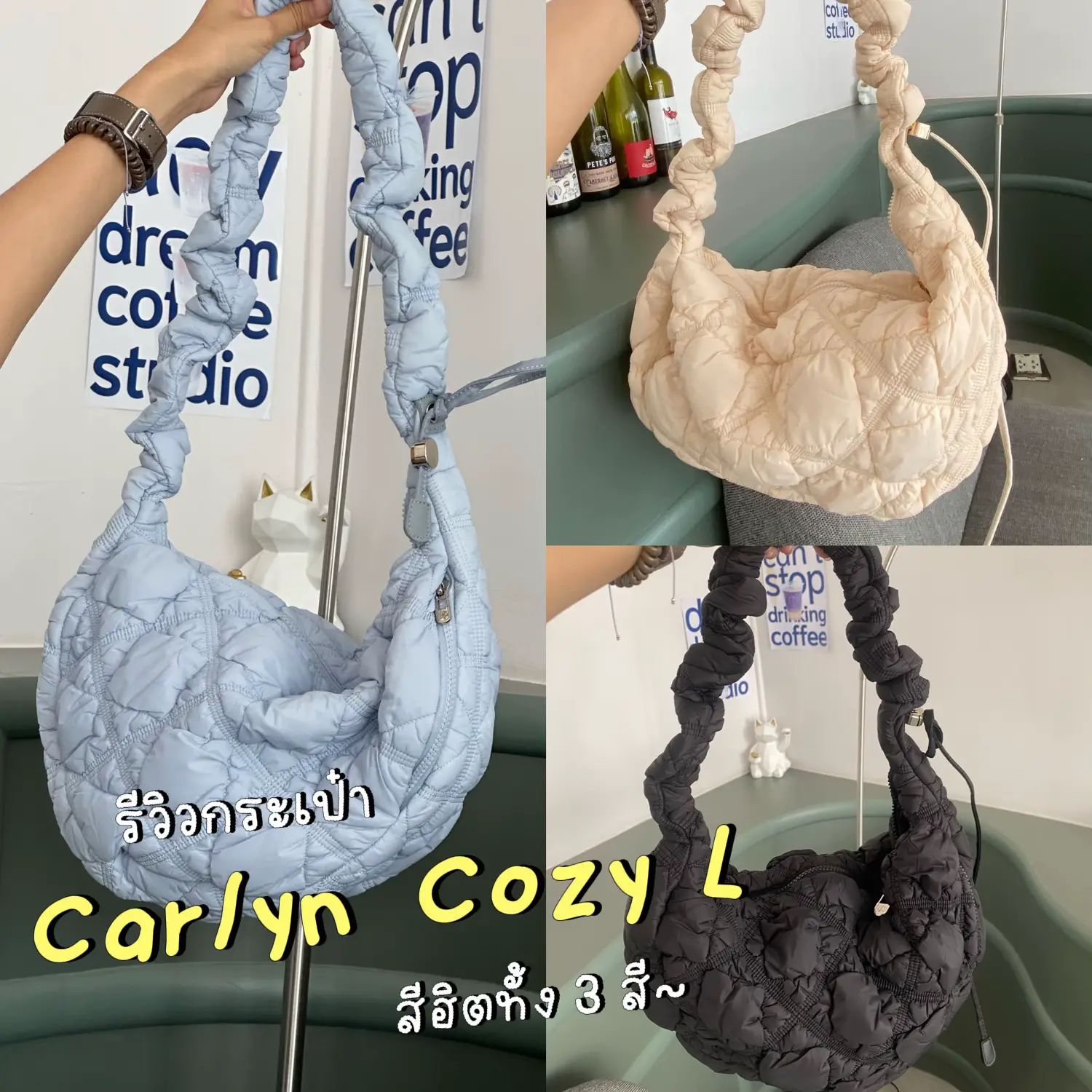 รีวิวกระเป๋า🌛 Carlyn Cozy L สีฮิตทั้ง 3 สี | user_published_gallery | Lemon8