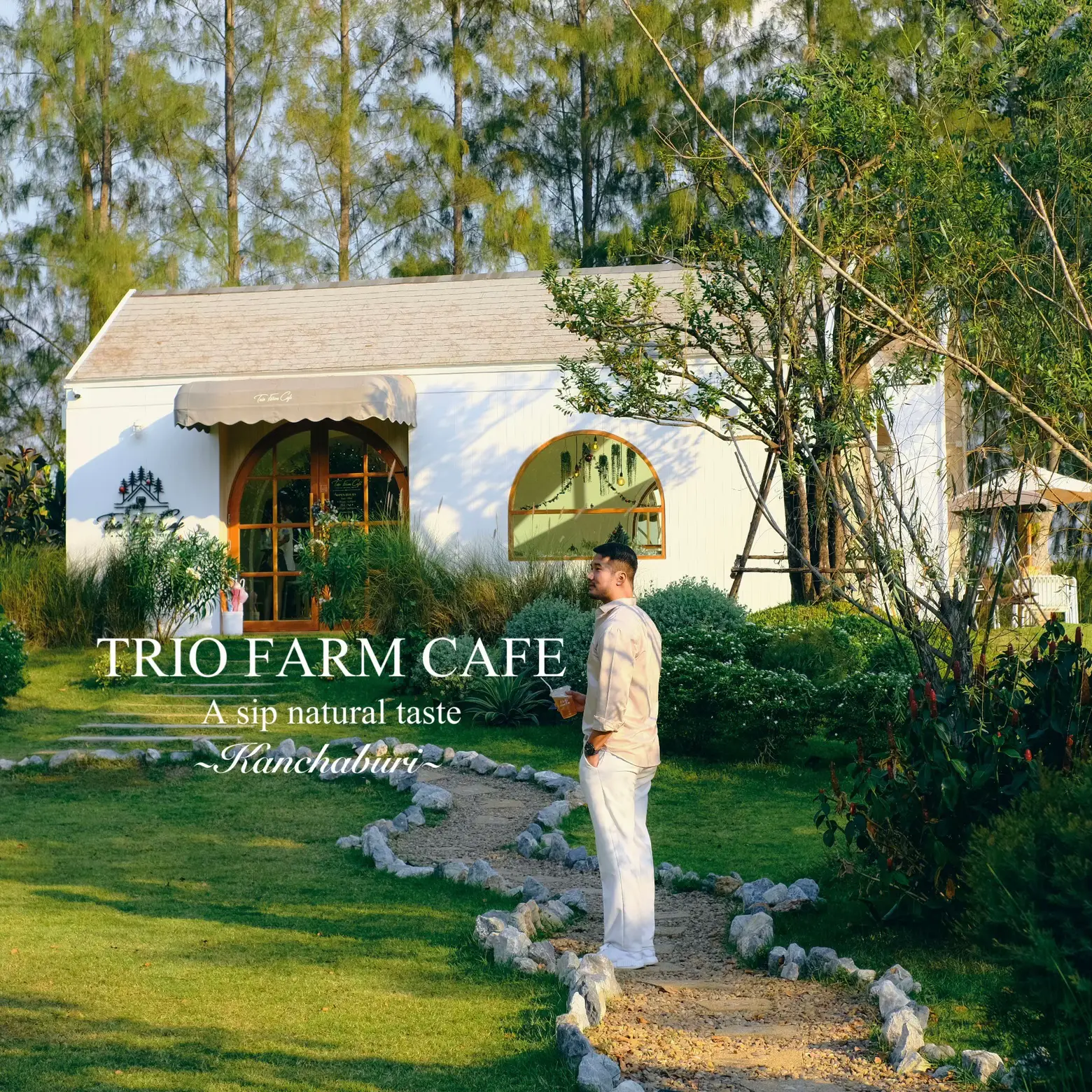 𝑻𝑹𝑰𝑶 𝑭𝑨𝑹𝑴 𝑪𝑨𝑭𝑬 𝑲𝑨𝑵𝑪𝑯𝑨𝑵𝑨𝑩𝑼𝑹𝑰 𝒜 𝓈𝒾𝓅 𝑜𝒻 𝓃𝒶𝓉𝓊𝓇𝒶𝓁 𝓉𝒶𝓈𝓉 | แกลเลอรีที่โพสต์โดย เที่ยวปาดเหงื่อ | Lemon8