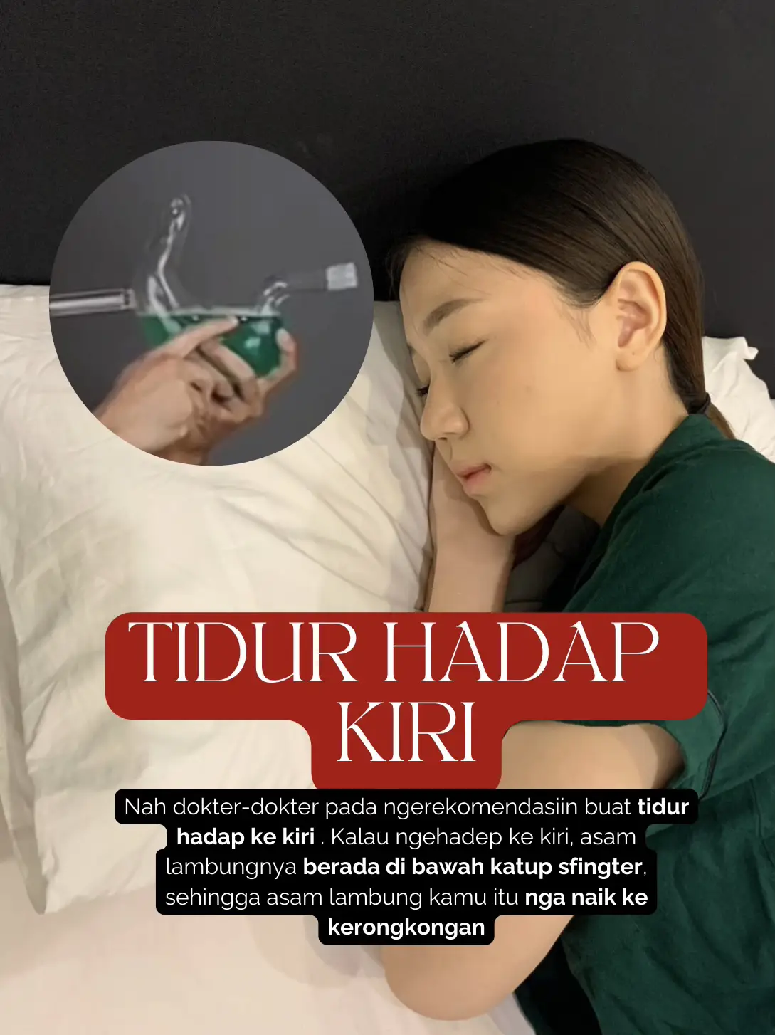 POSISI TIDUR PENTING UNTUK PENDERITA GERD ⚠️‼️ | Galeri diposting oleh Charmine🤍 | Lemon8