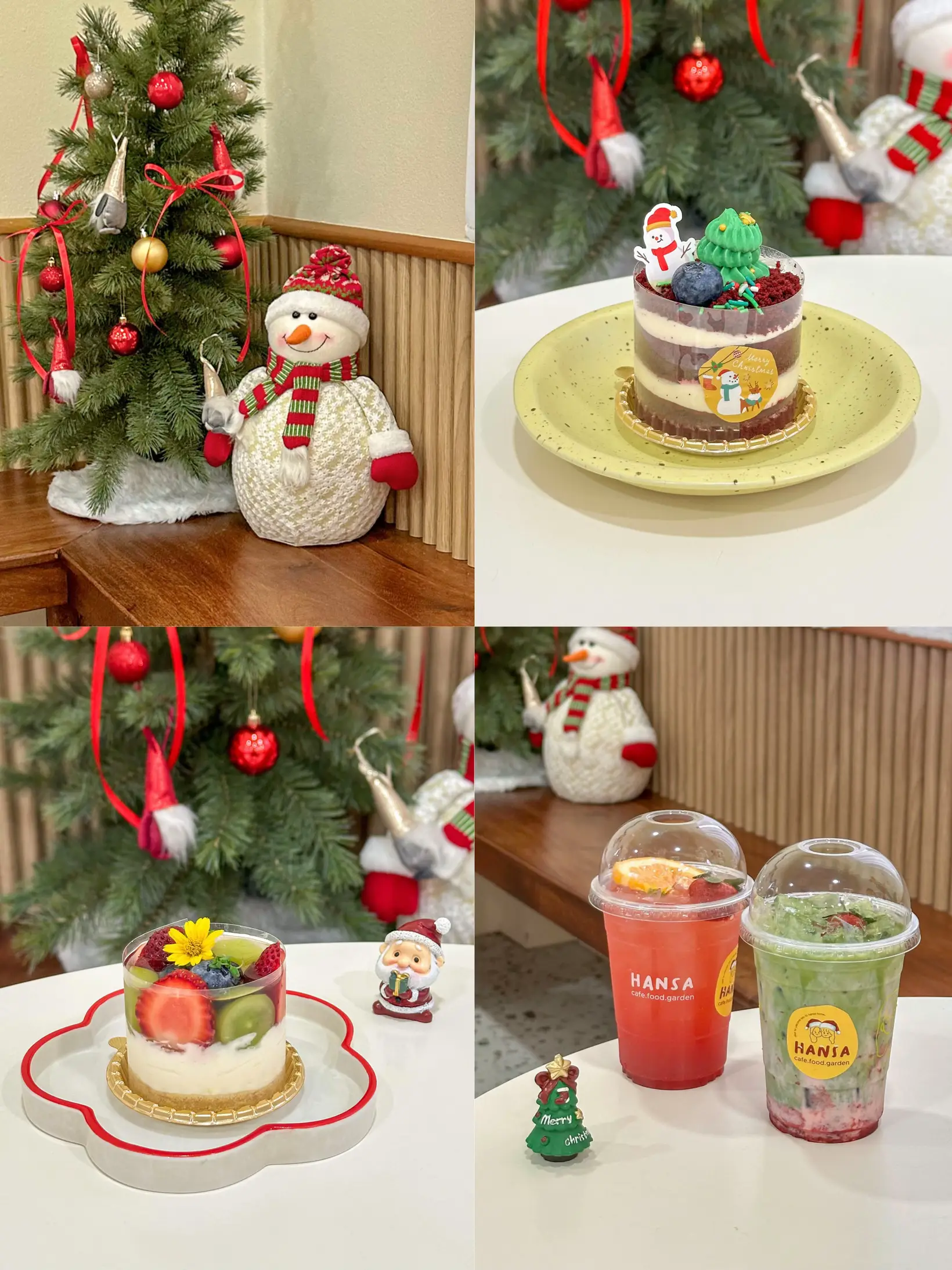 🌥️คาเฟ่ฟีลเกาหลีสุดคิ้วท์ที่นนทบุรีกับธีมคริสต์มาสสุด festive‧₊ 🎄 | แกล ...