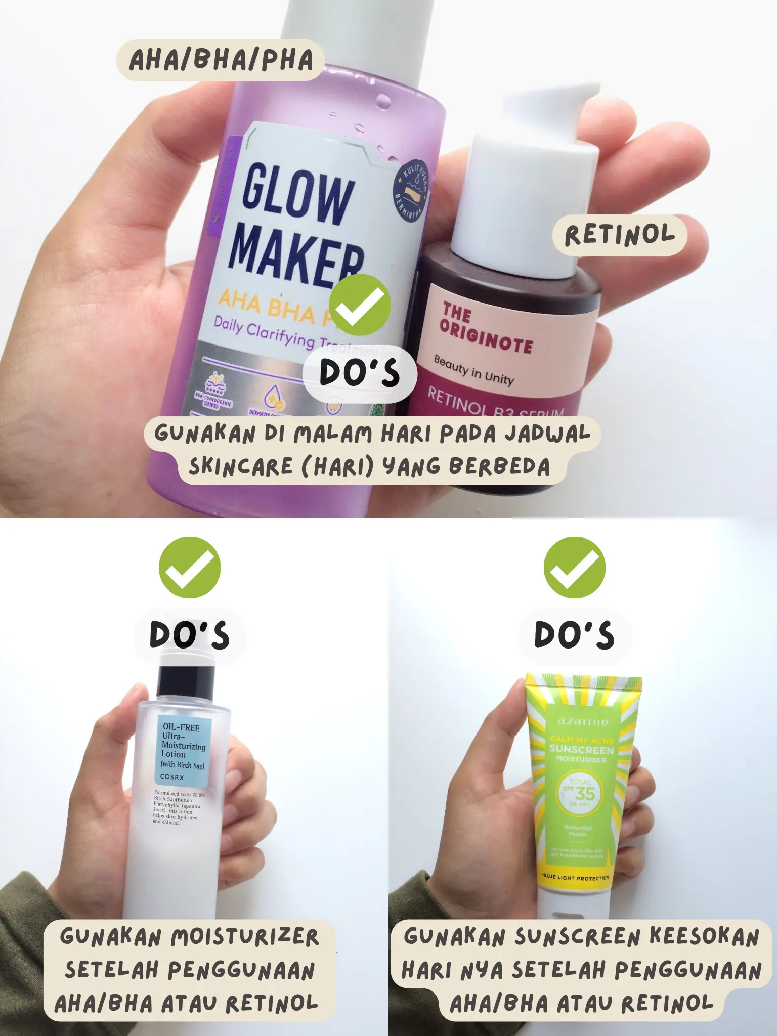 Jangan sembarangan kombinasiin skincare ini ya! | Galeri diposting oleh Putri | Lemon8