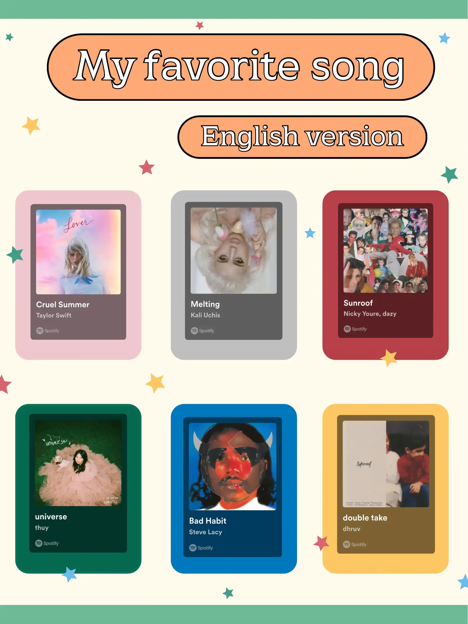 My favorite song — english version 🎧🍮 | แกลเลอรีที่โพสต์โดย fl wer.r ...