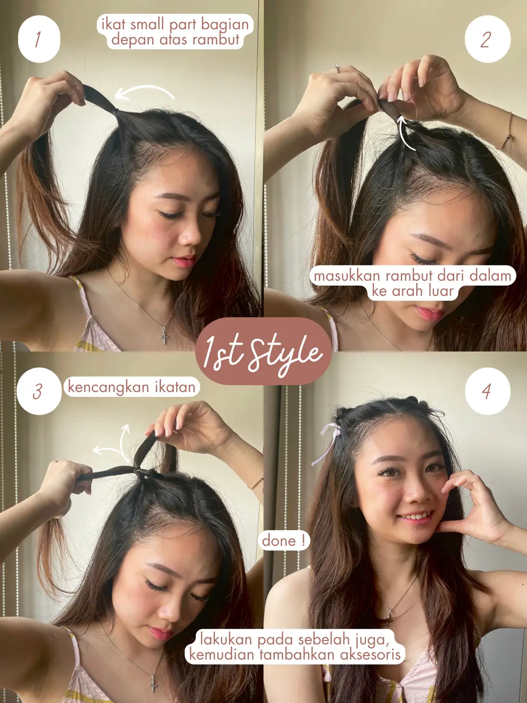 Sweet look hairstyle untuk rambut panjang! 🥰💗 | Galeri diposting oleh ...
