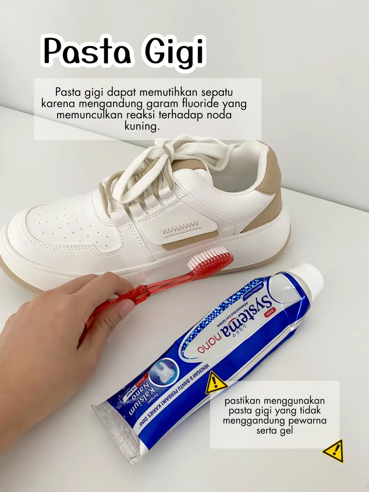 Cara membuat sepatu menguning jadi putih | Galeri disiarkan oleh Selly ...
