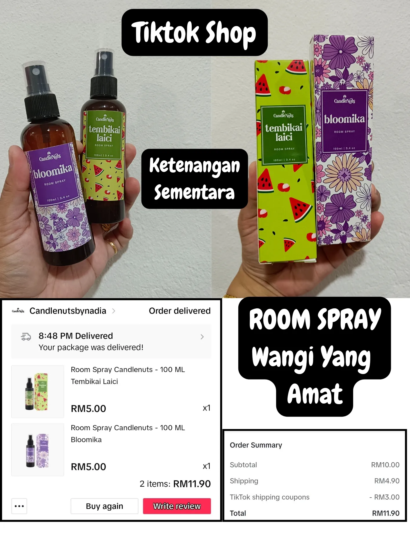 ROOM SPRAY WANGI DAN TAK MENYESAL BELI | แกลเลอรีที่โพสต์โดย Cik Manis | Lemon8
