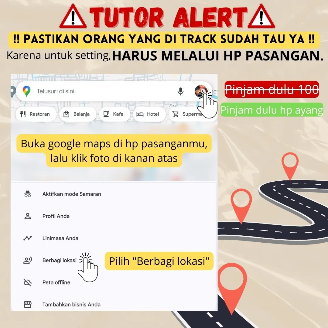 AKU POSESIF ⁉️ || CARA TRACK LOKASI DOI PAKE GMAPS | Galeri diposting oleh Rin | Lemon8