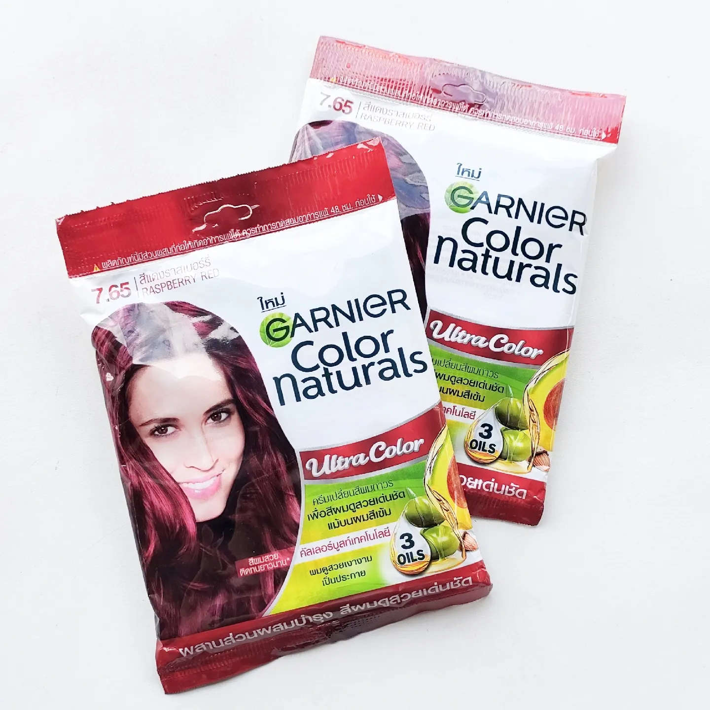 รีวิวยาย้อมผม Garnier สี 7.65 แดงราสเบอร์รี่ ♥️ | แกลเลอรีที่โพสต์โดย namsuu7 | Lemon8