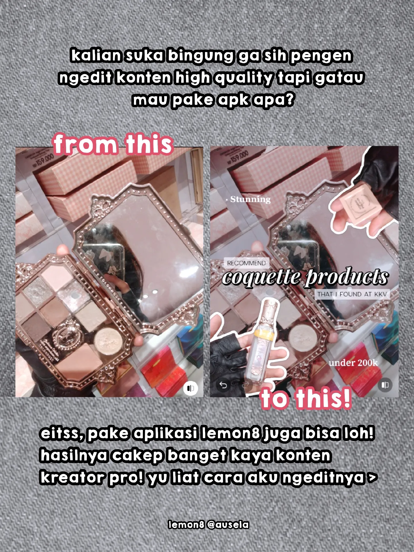NGEDIT KONTEN CUMA 5 MENIT PAKAI LEMON8 🍋 | แกลเลอรีที่โพสต์โดย ﹕ 𔓕 acel ᠀ | Lemon8