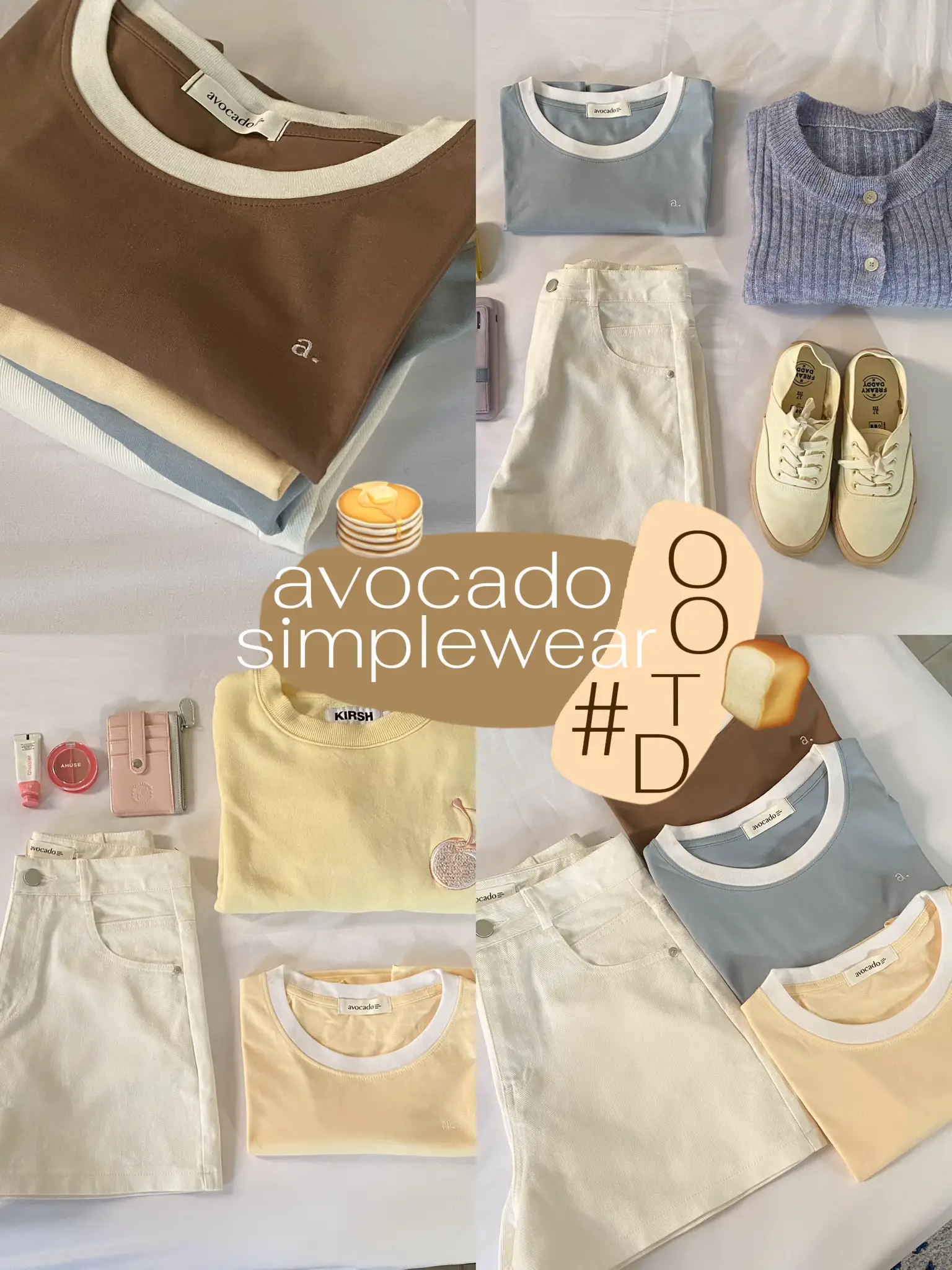 🥖🍞 avocado #OOTD เสื้อกับกางเกง Basic Look! 👀🧁 | แกลเลอรีที่โพสต์โดย calledallyellow | Lemon8